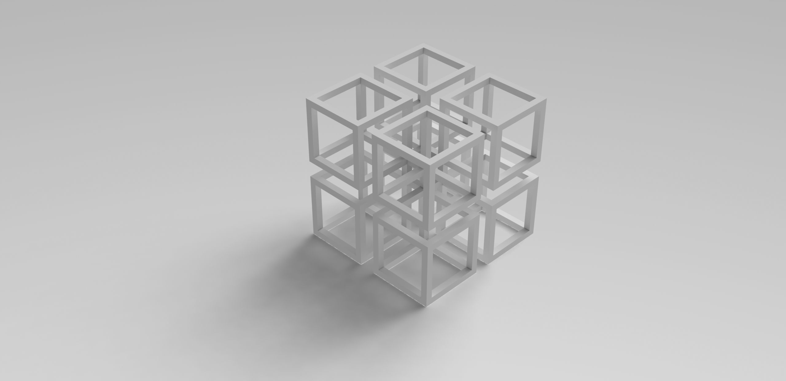 cube 4x4 open 3D model 3D printable | CGTrader