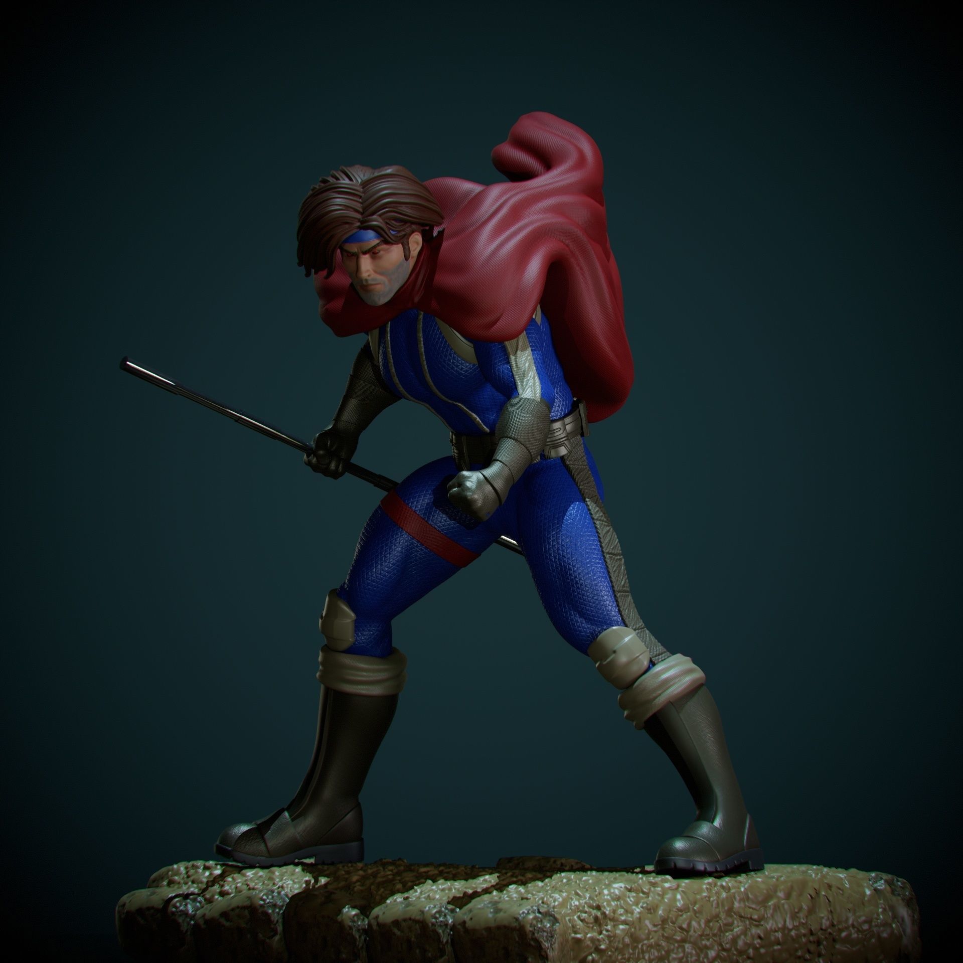 gambit age of apocalipse 3D model 3D printable | CGTrader