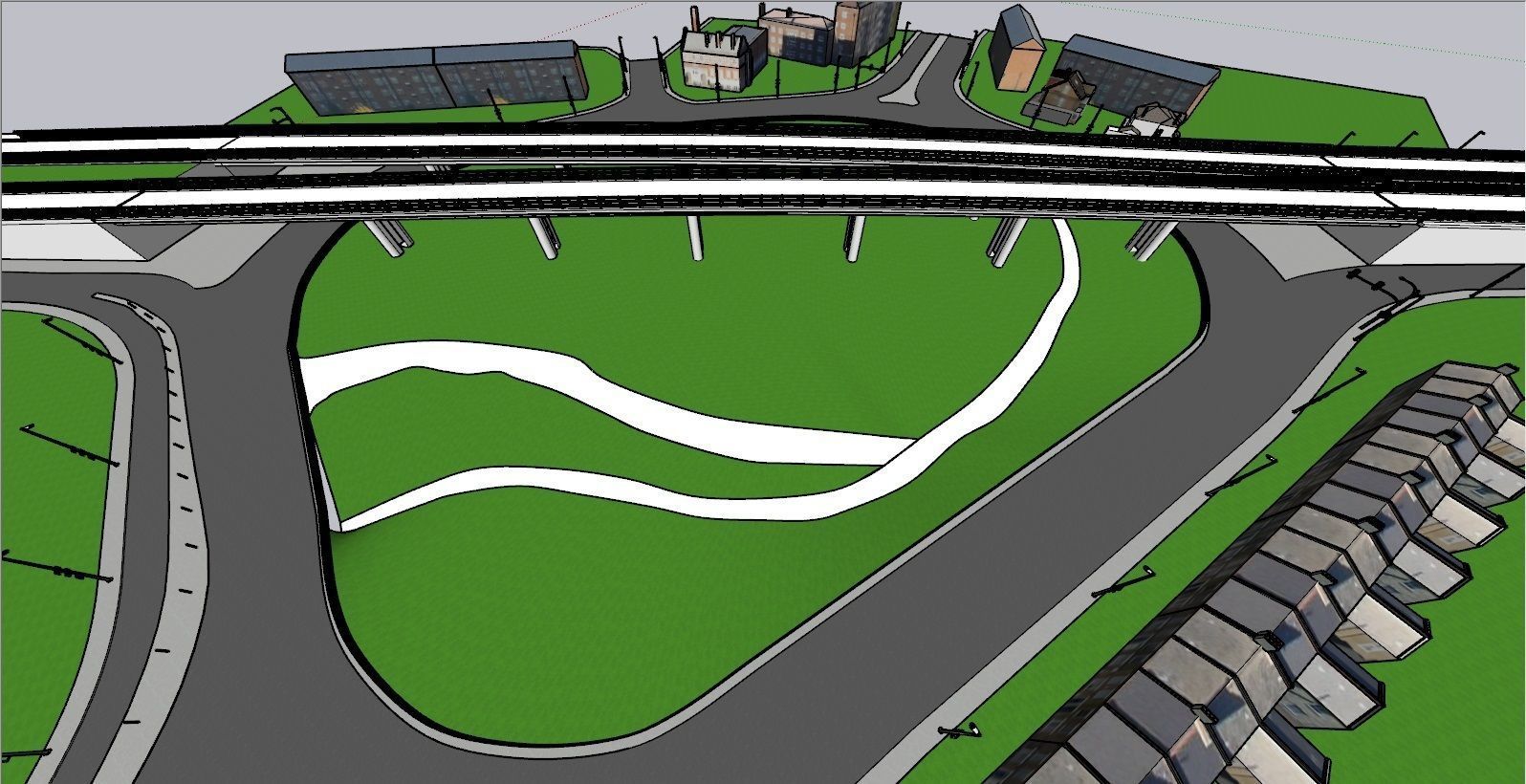 Urban bridge 3D model | CGTrader