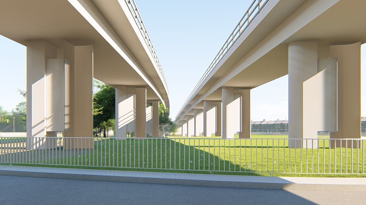 Urban bridge 3D model | CGTrader
