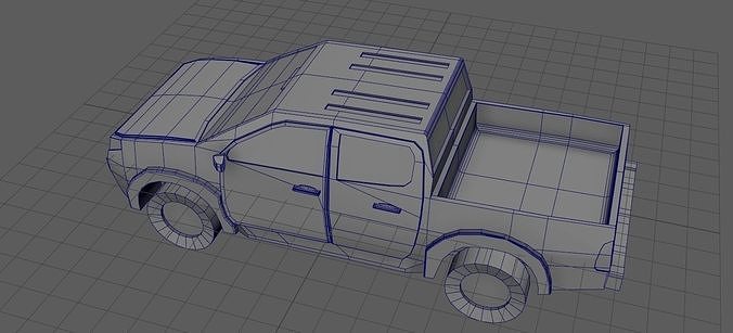 pick up car hilux double cab model by NDIOUR free 3D model | CGTrader