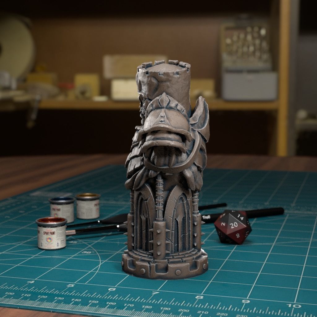 Undead Chess Rook - Pre-Supported 3D model 3D printable | CGTrader