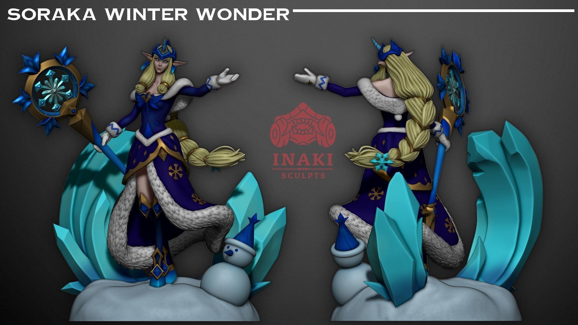 Soraka Winter Wonder - League of Legends 3D model 3D printable | CGTrader
