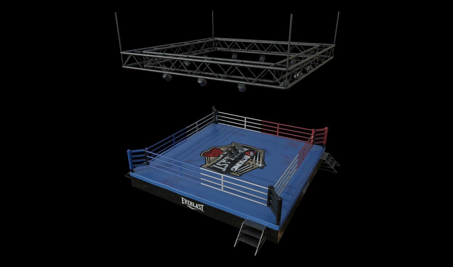 3D model Boxing Ring Pack VR / AR / low-poly | CGTrader