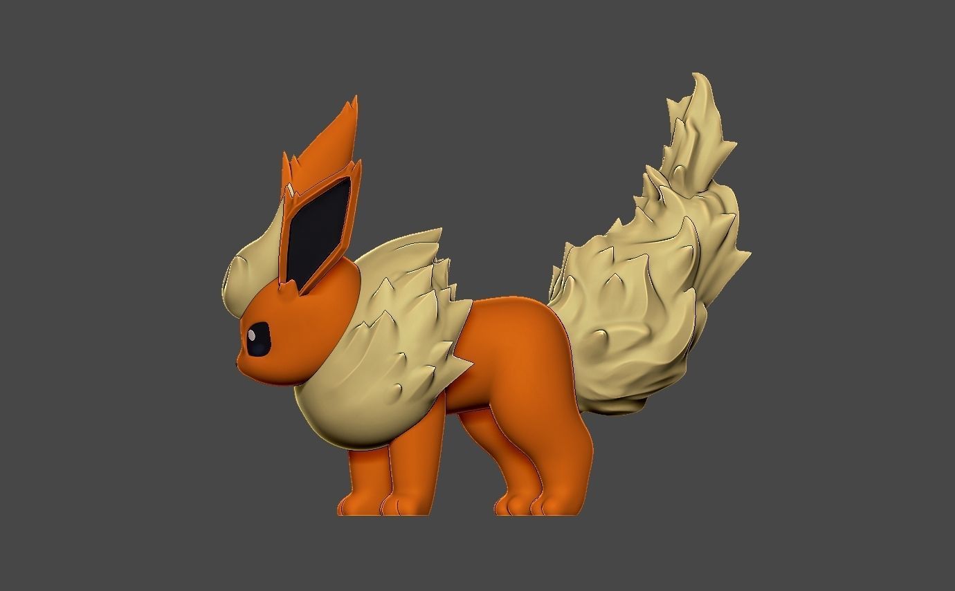 Pokemon flareon 3D model 3D printable | CGTrader