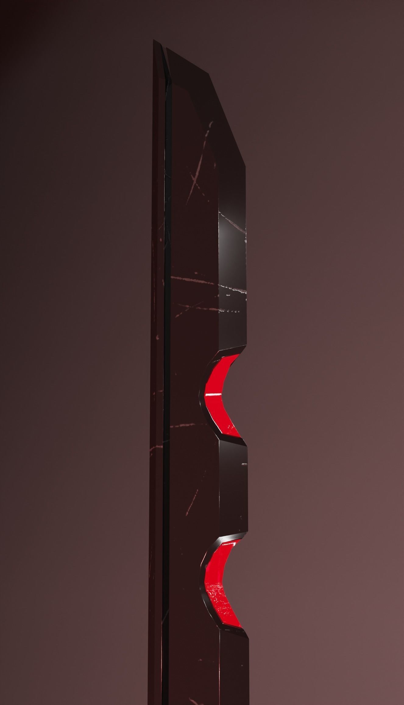 Futuristic Red Sword 3D model | CGTrader