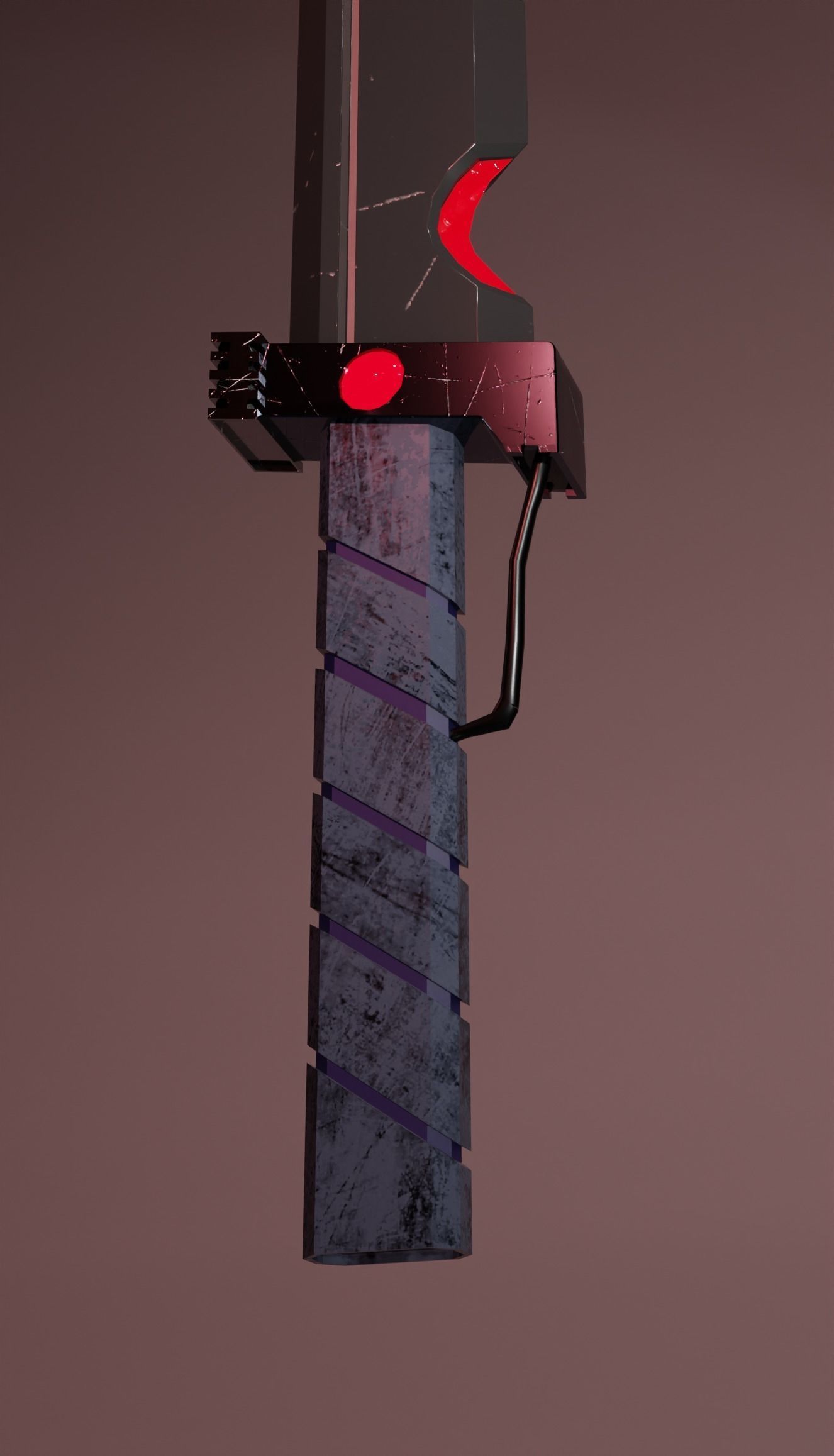 Futuristic Red Sword 3D model | CGTrader