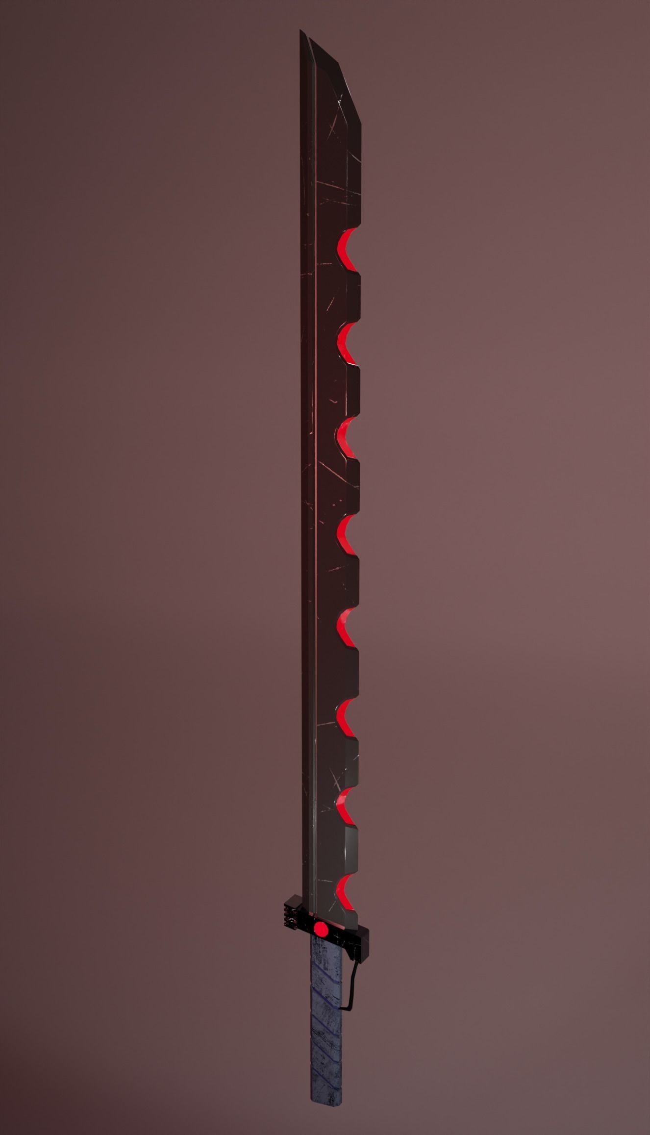 Futuristic Red Sword 3D model | CGTrader