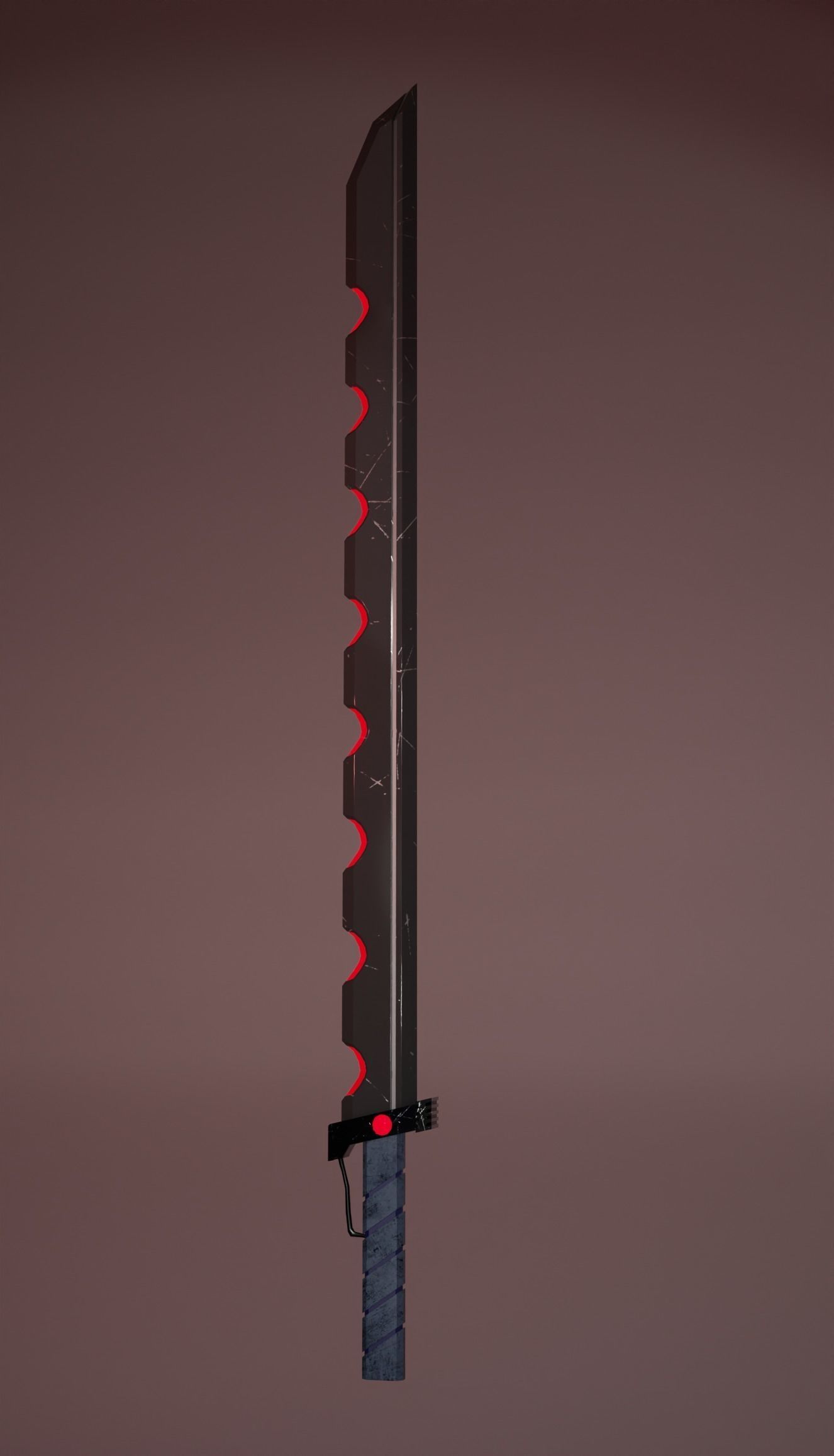 Futuristic Red Sword 3D model | CGTrader
