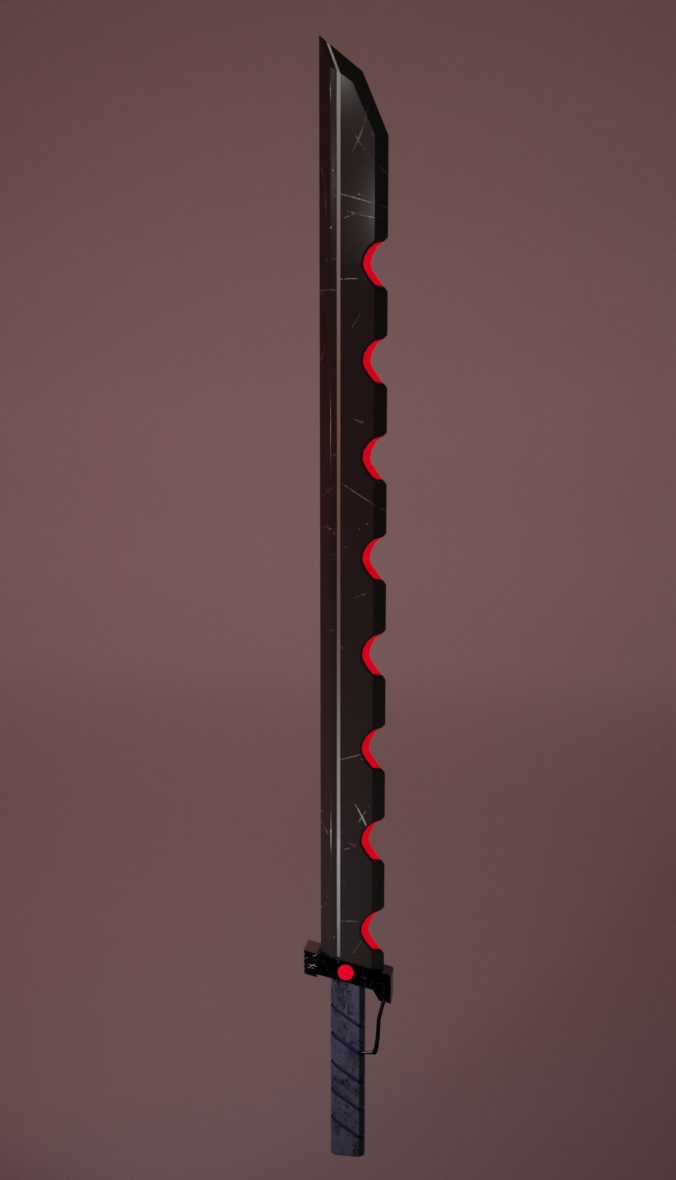 Futuristic Red Sword 3D model | CGTrader