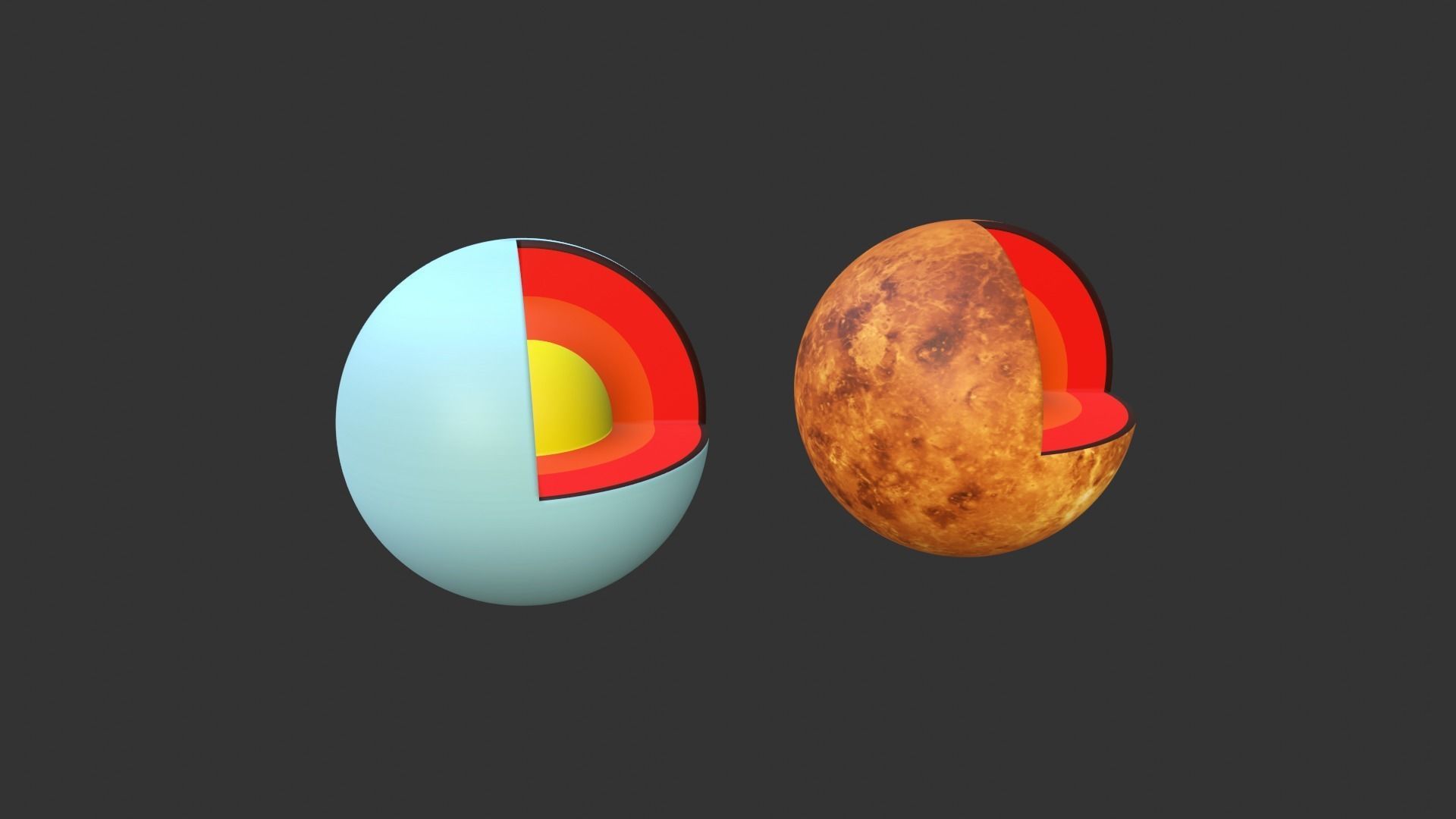 3D model uranus and venus VR / AR / low-poly | CGTrader