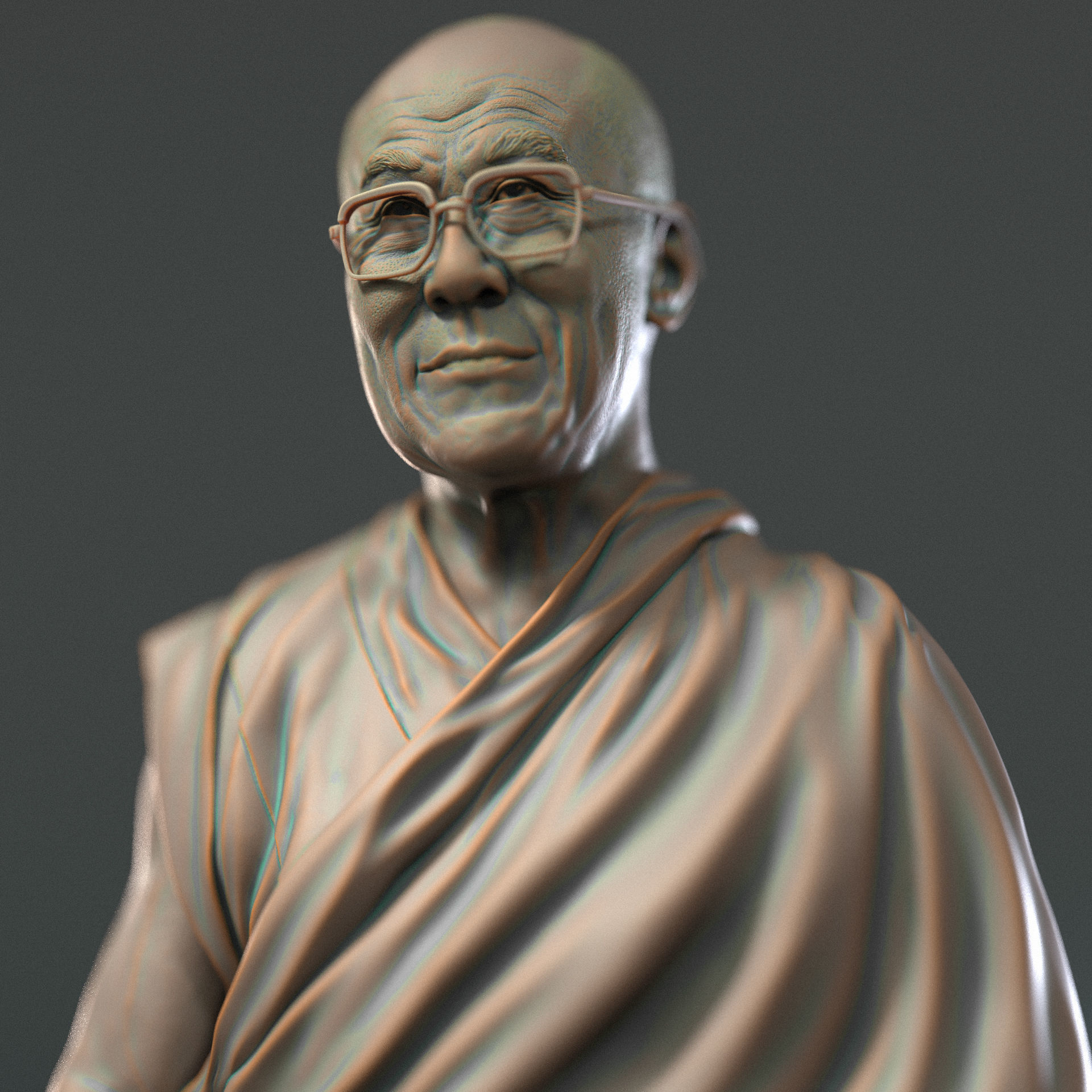 Dalai Lama statue 3D model 3D printable | CGTrader