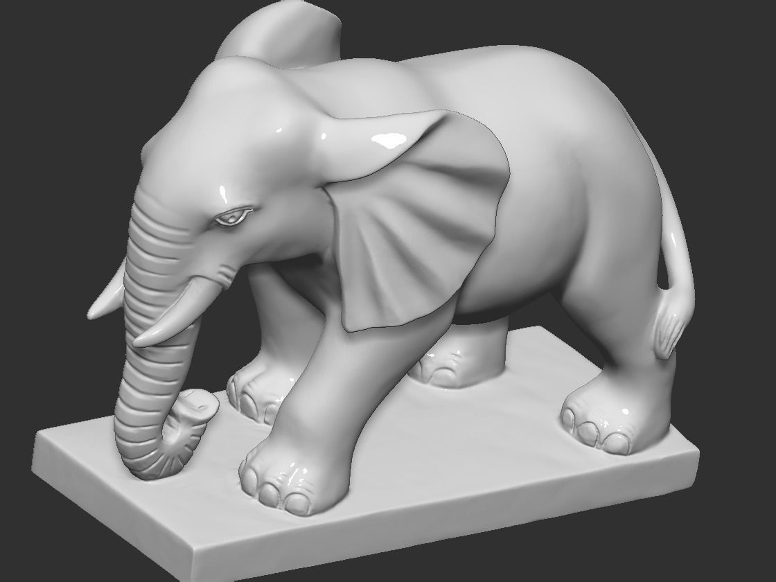 elephant 3D model 3D printable | CGTrader