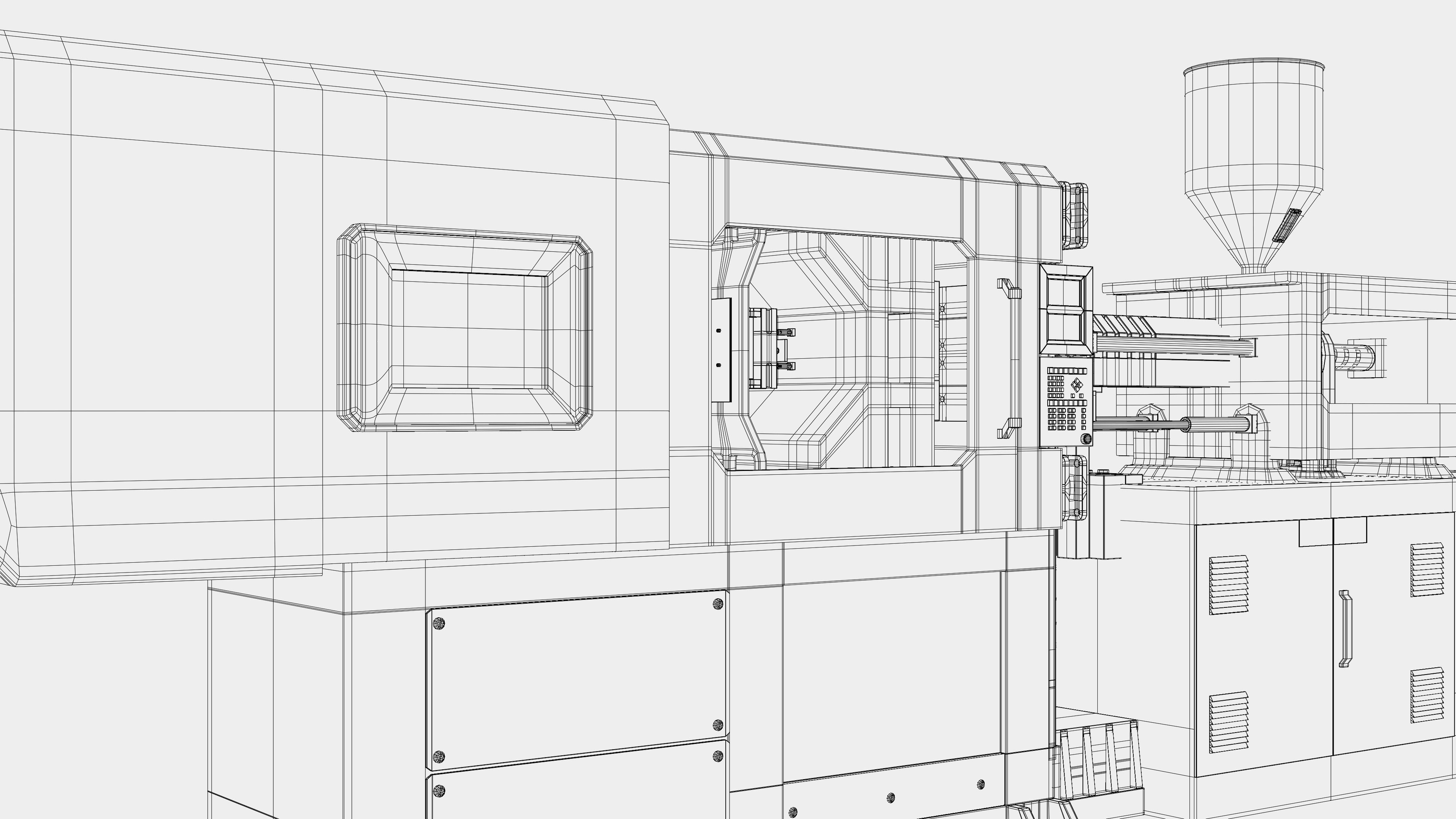 3D model CNC Plastic Injection Molding Machine ready for animation VR ...