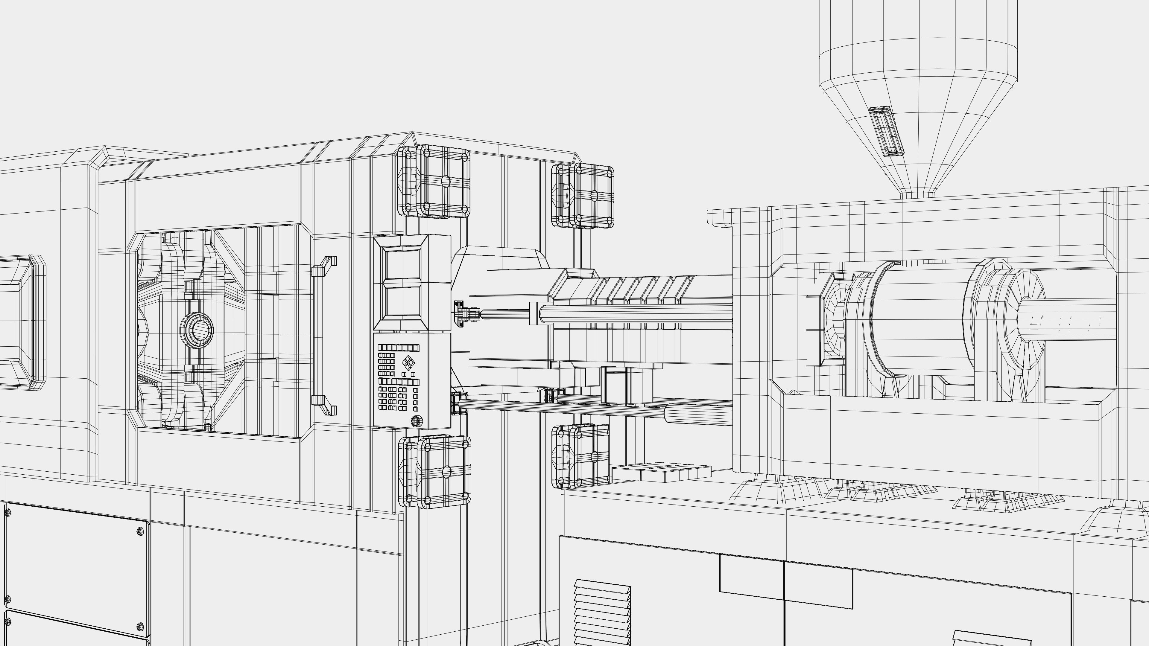 3D model CNC Plastic Injection Molding Machine ready for animation VR ...