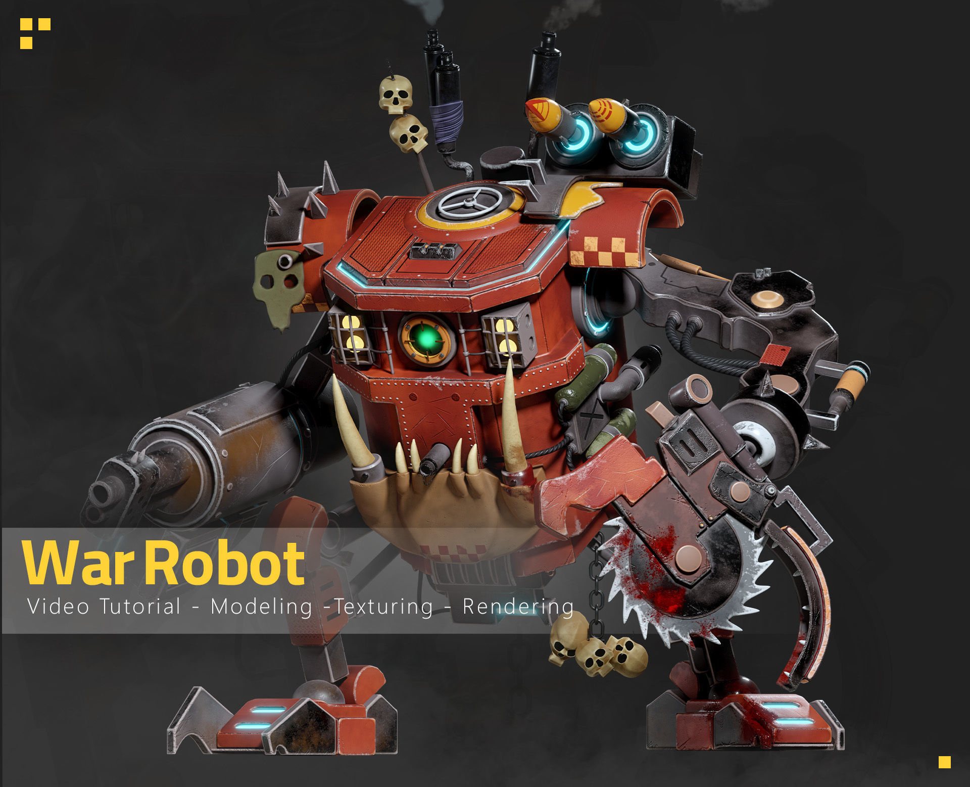 War Robot-Tutorial Full Process 3D model | CGTrader