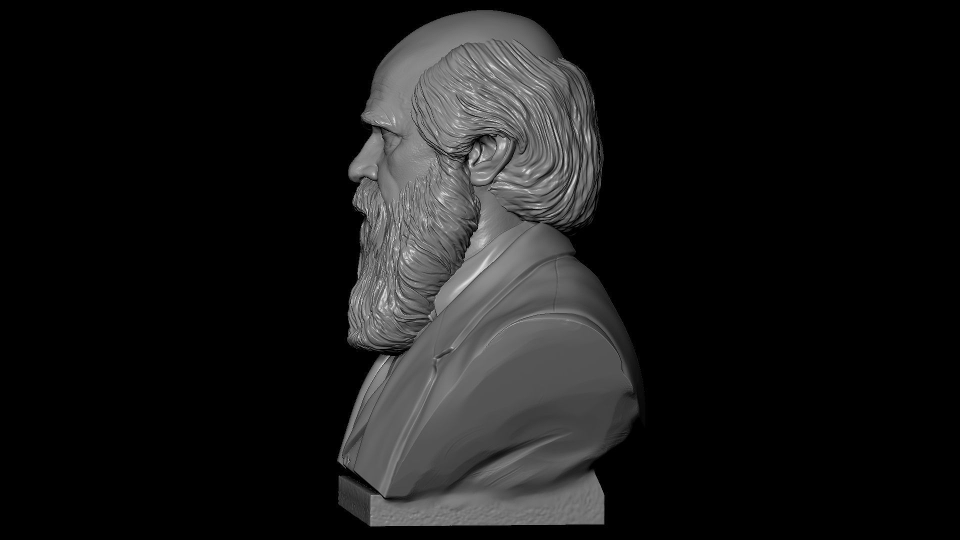 Charles Darwin 3D model 3D printable | CGTrader