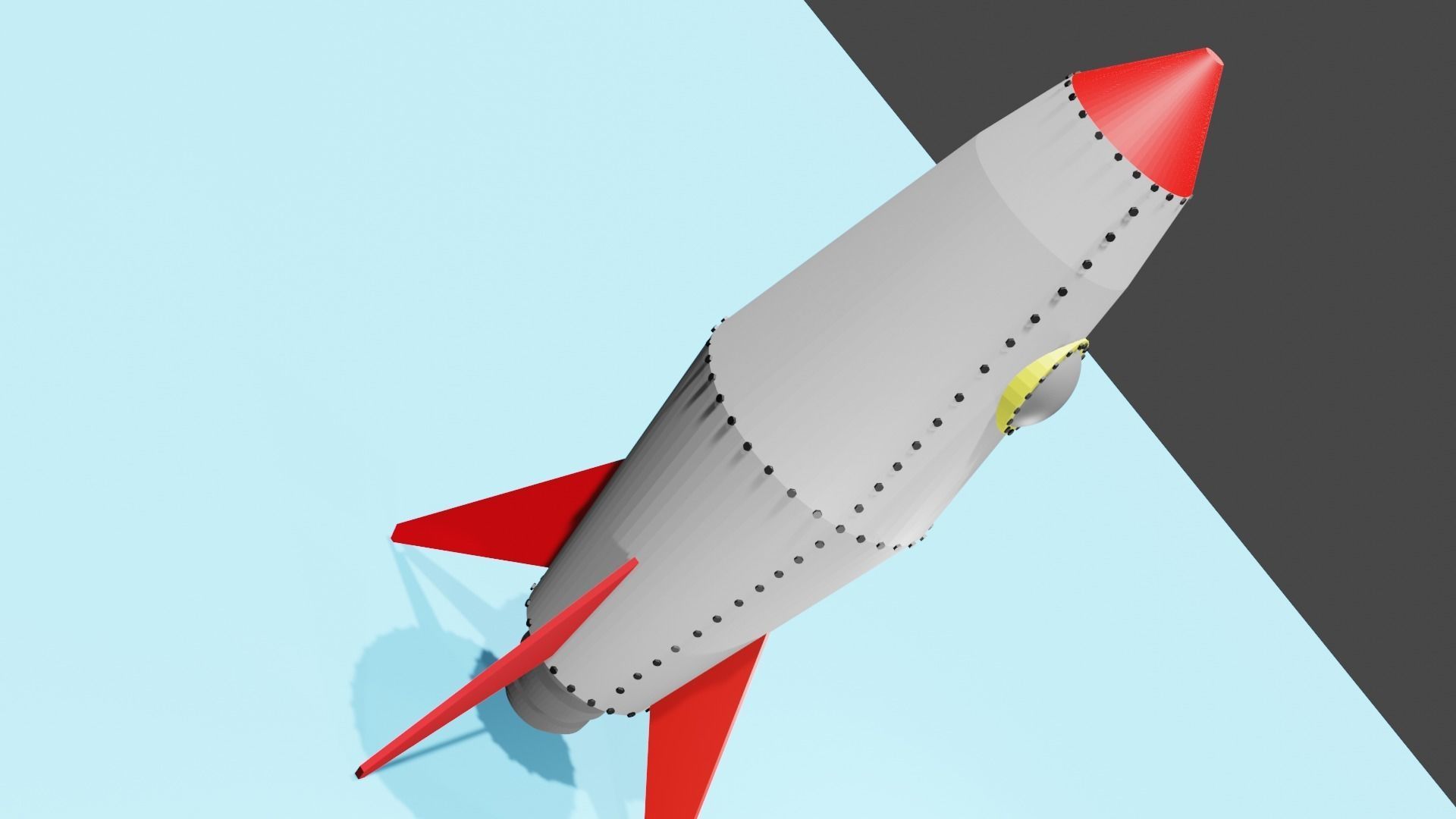 3D model Low poly 3d model of a rocket VR / AR / low-poly | CGTrader