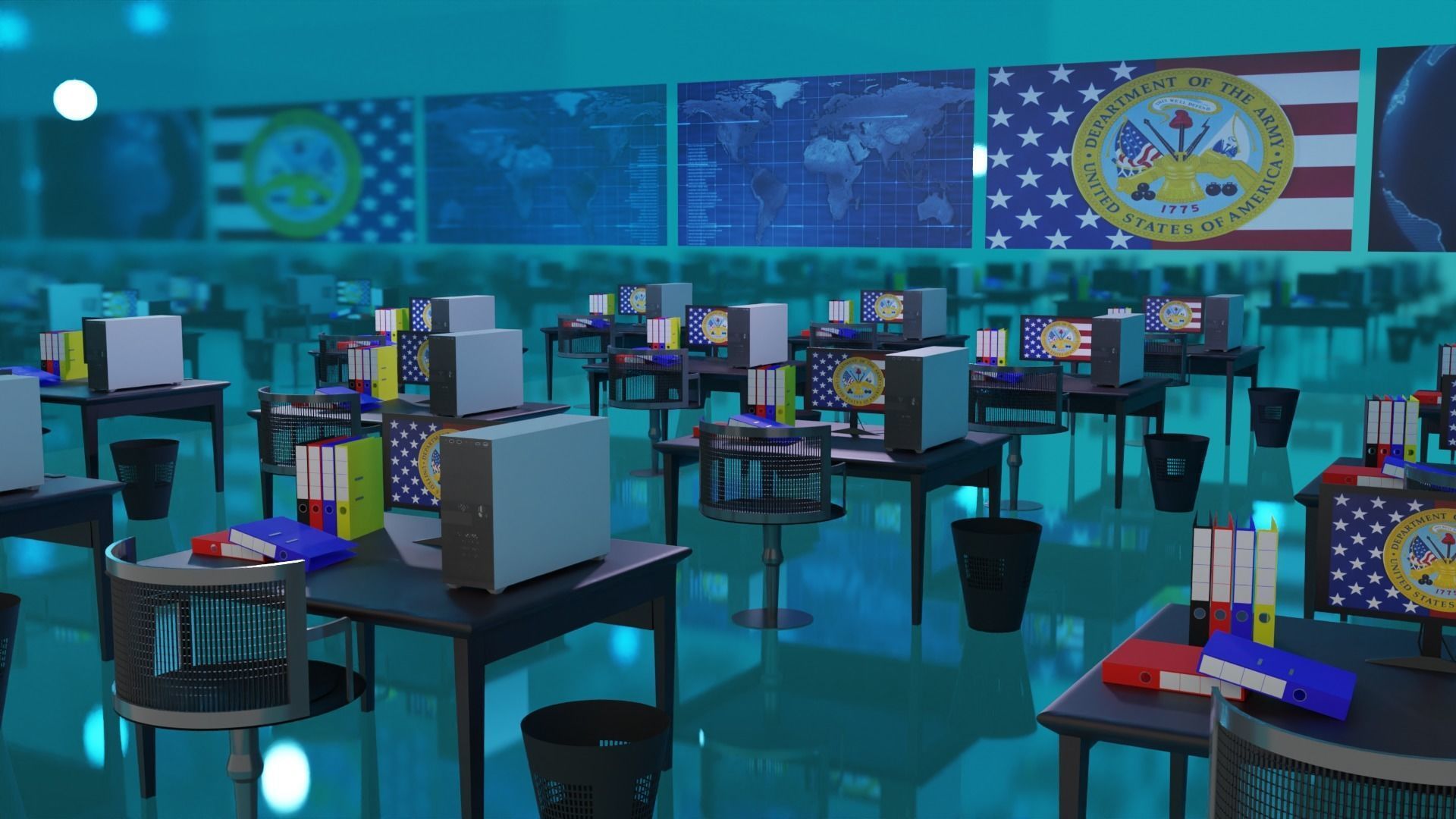 3D model Military Control Room VR / AR / low-poly | CGTrader