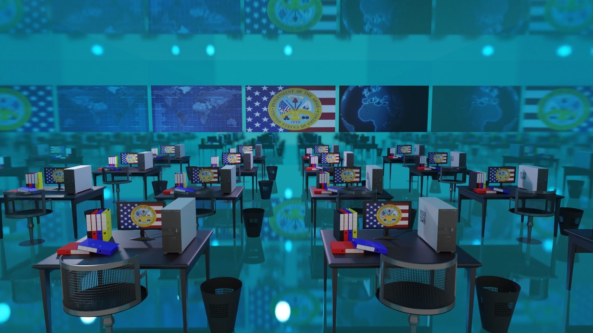 3D model Military Control Room VR / AR / low-poly | CGTrader