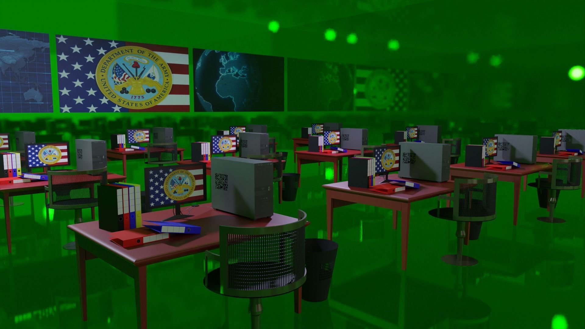 3D model Military Control Room VR / AR / low-poly | CGTrader