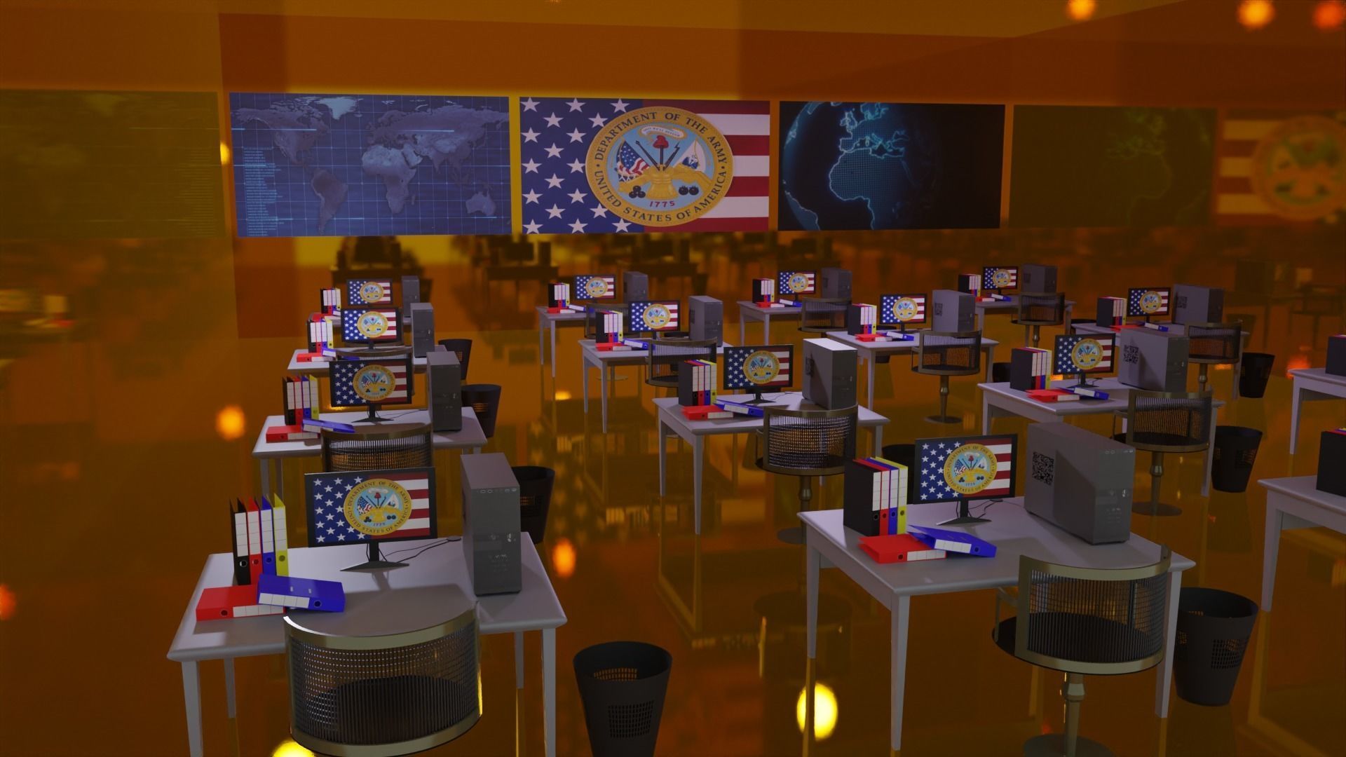 3D model Military Control Room VR / AR / low-poly | CGTrader
