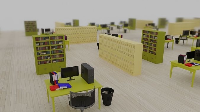 3D model Office Interior VR / AR / low-poly | CGTrader