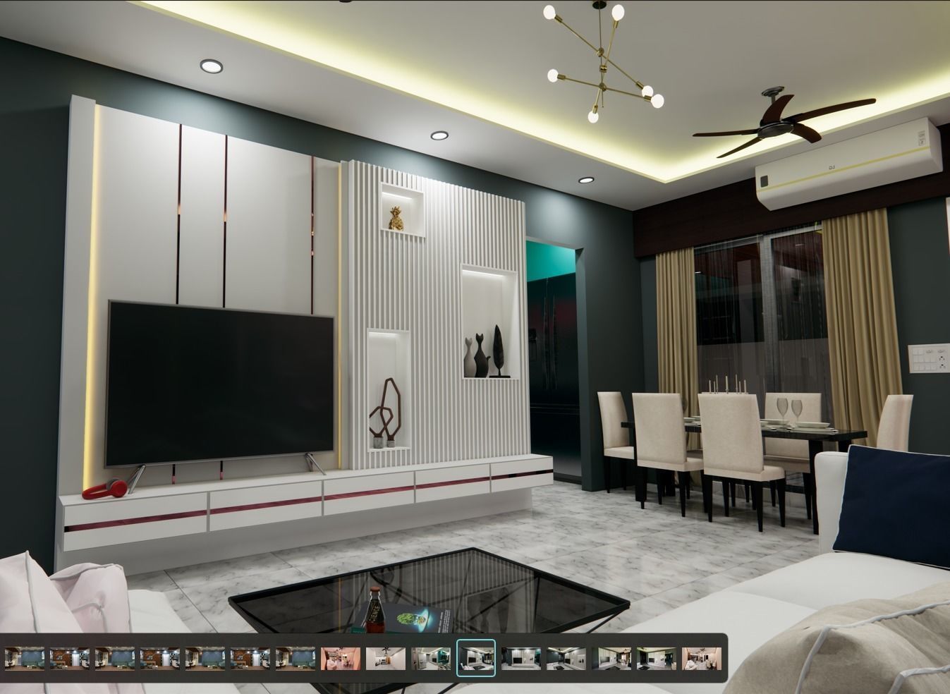 3D model TV UNIT MODERN DESIGN VR / AR / low-poly | CGTrader