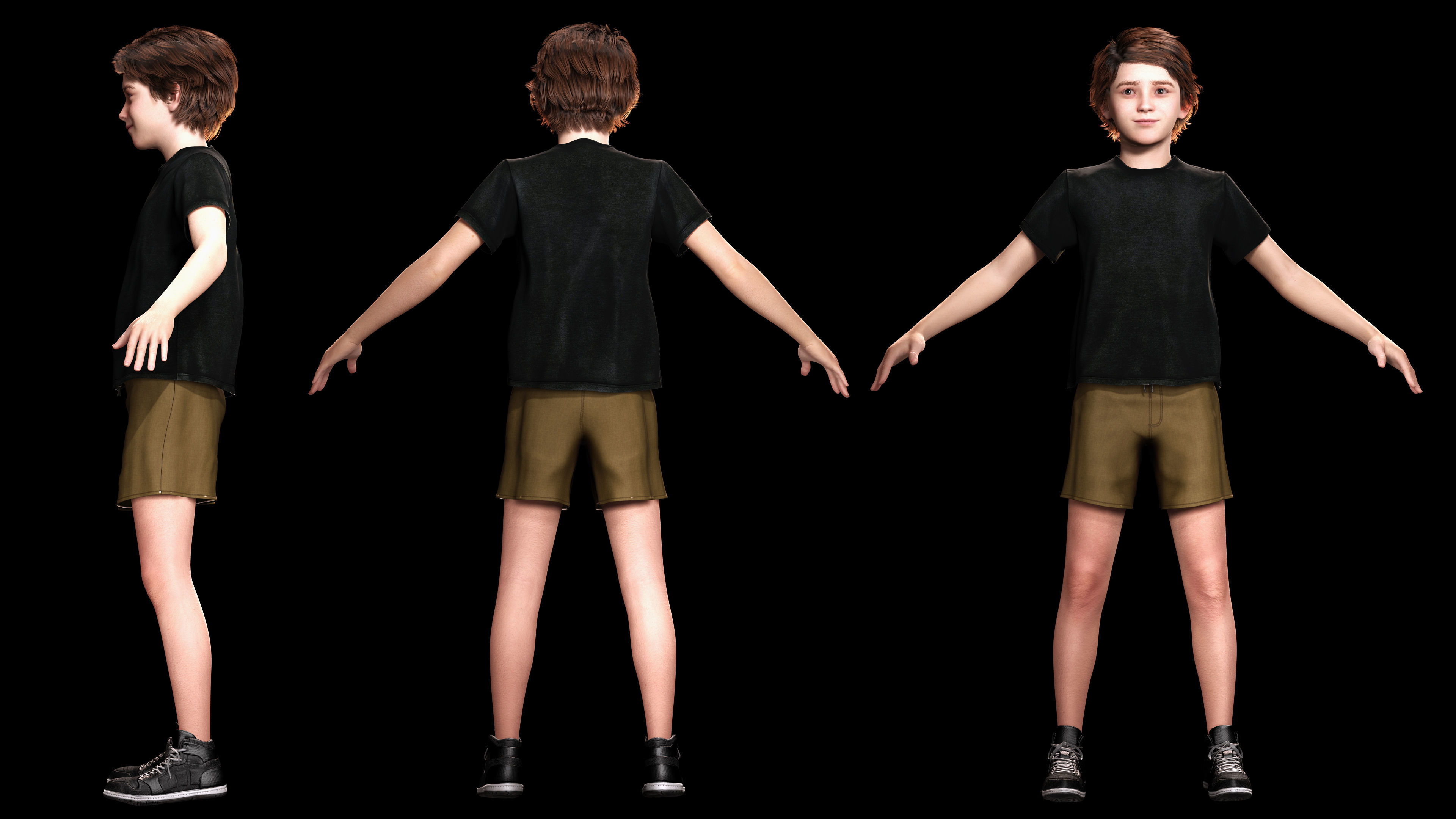 3D model Leo - Realistic Child Boy 3D Model with Beautiful Smile VR ...