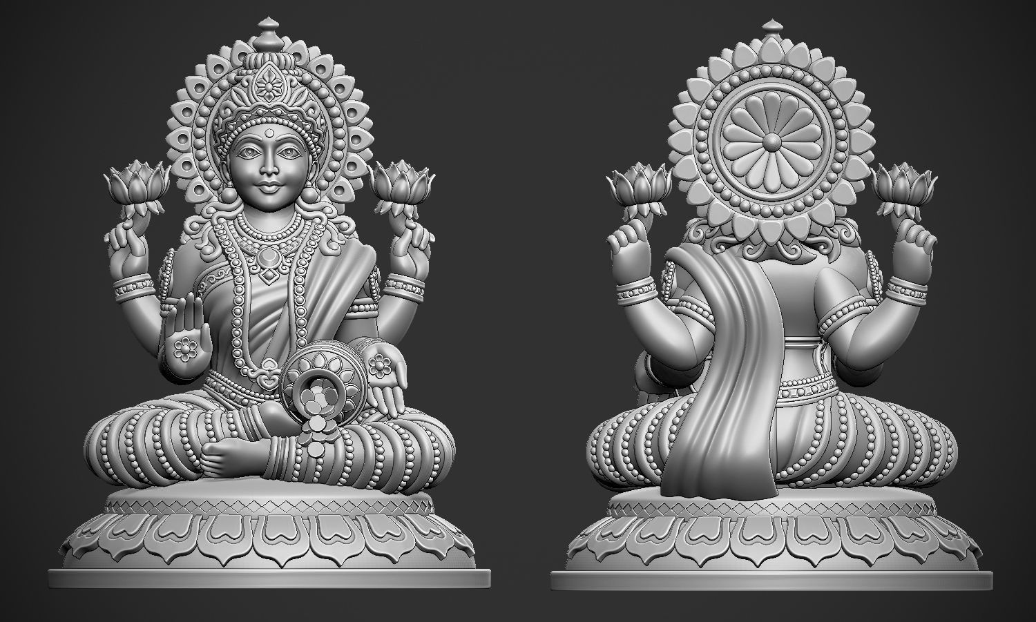 laxmi mataji 3d model 3D model 3D printable | CGTrader
