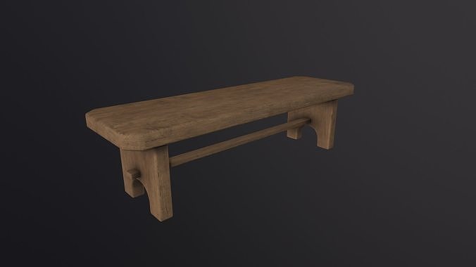 3D model Wooden Bench 3D Model VR / AR / low-poly | CGTrader