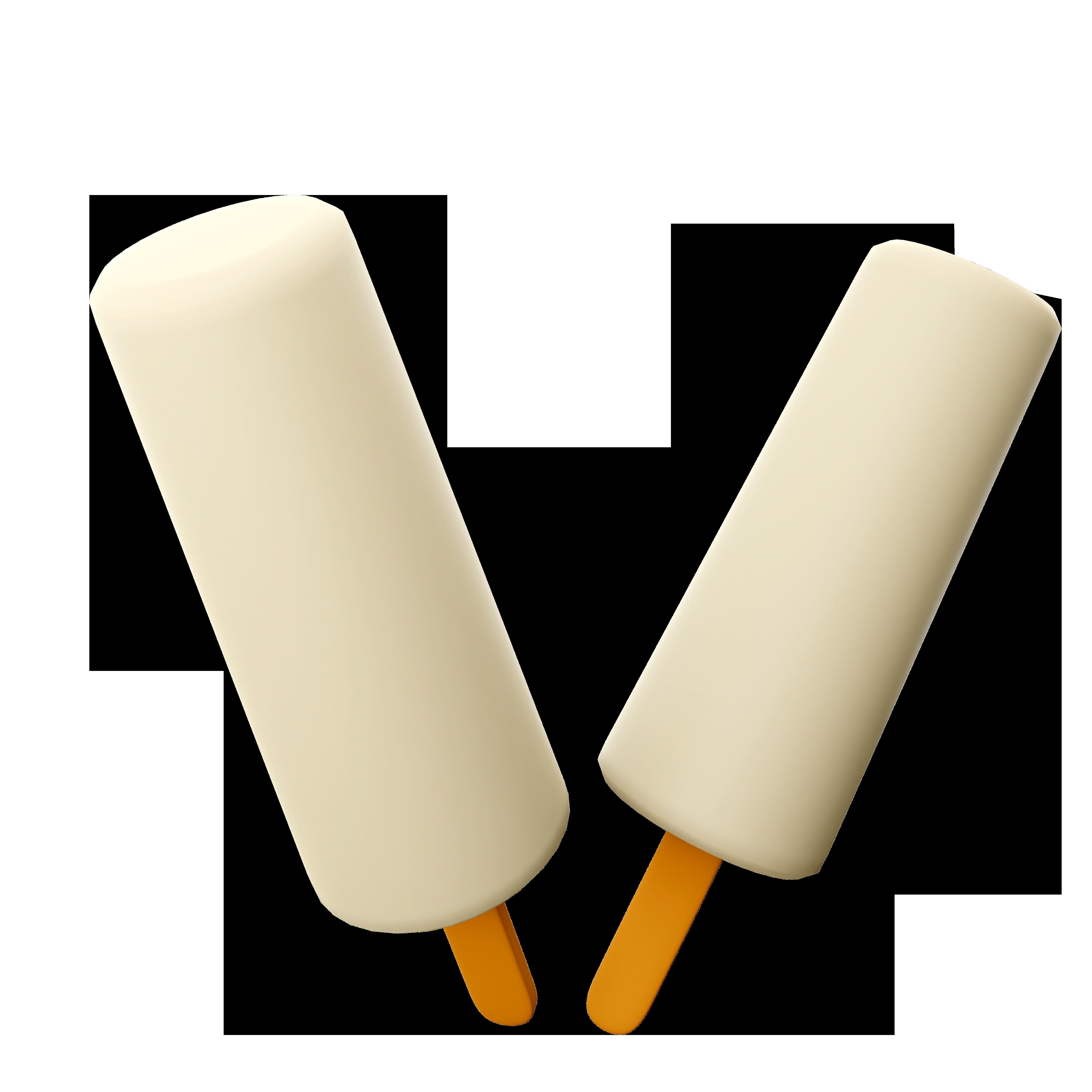 3d two vanilla popsicle icons 3D model | CGTrader