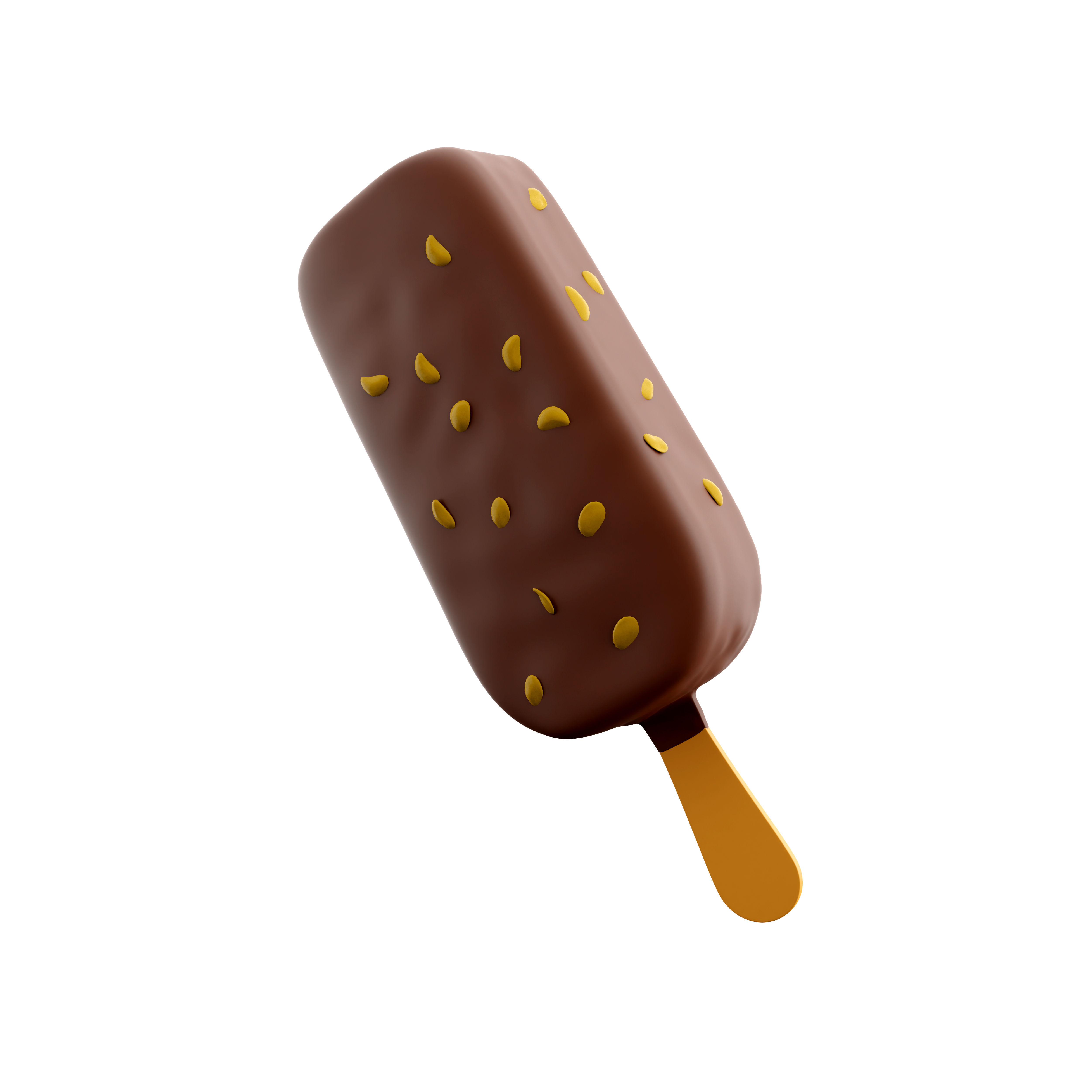 3d popsicle with a nuts icon 3D model | CGTrader