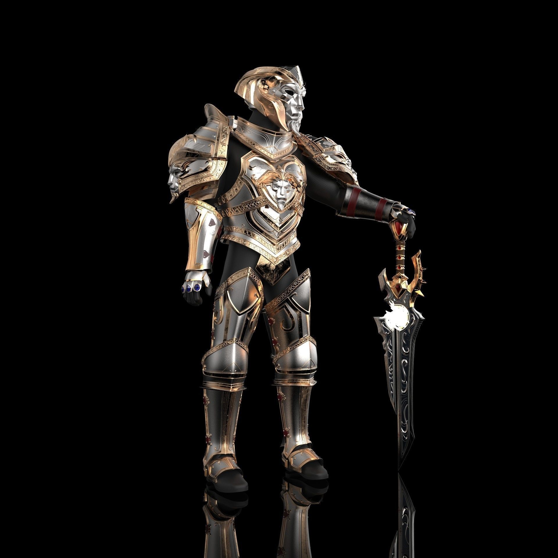 Anduin Wrynn WOW Battle for Azeroth Suit 3D model | CGTrader