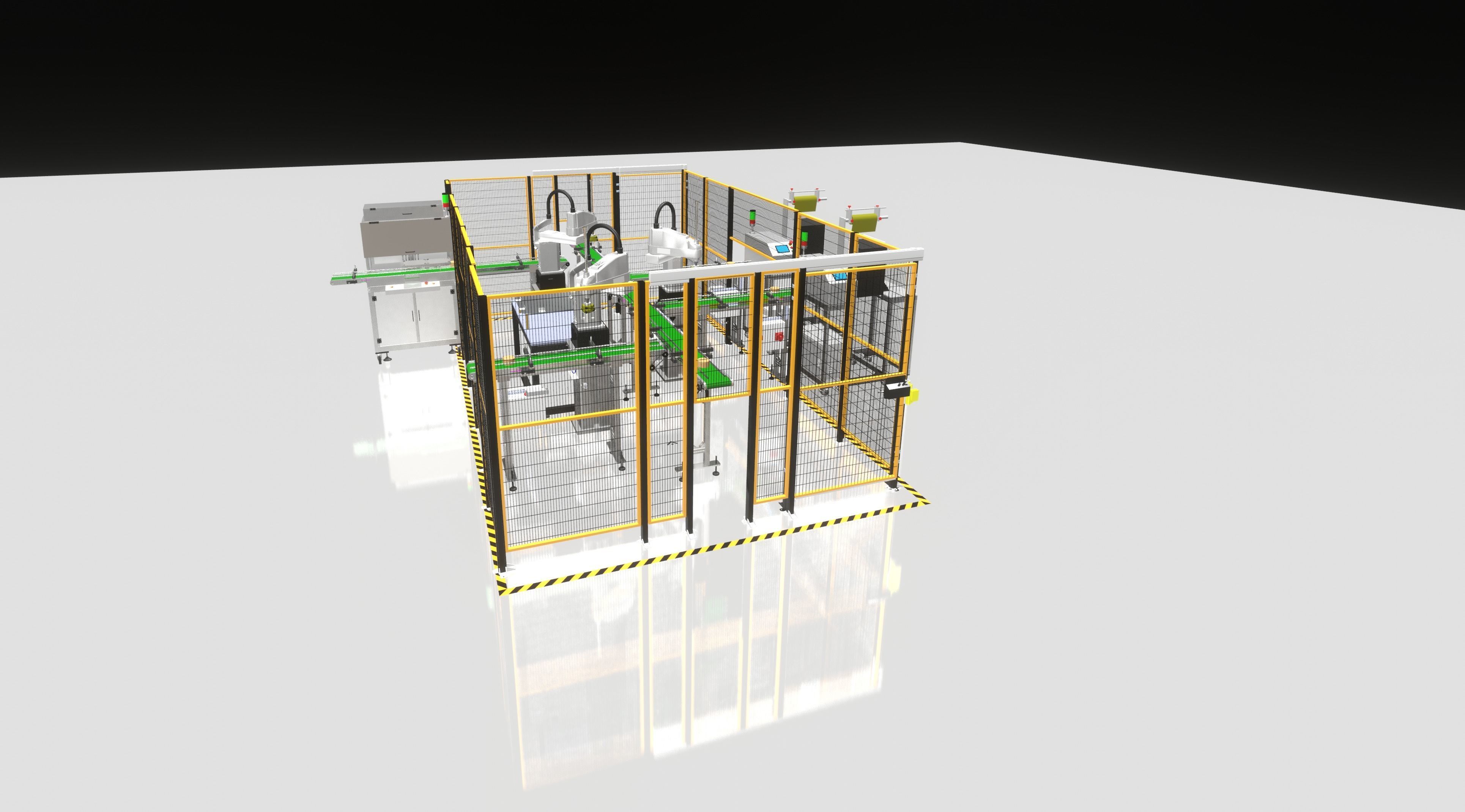 FULL - Line Pick And Place Scara Robot 3D model animated | CGTrader