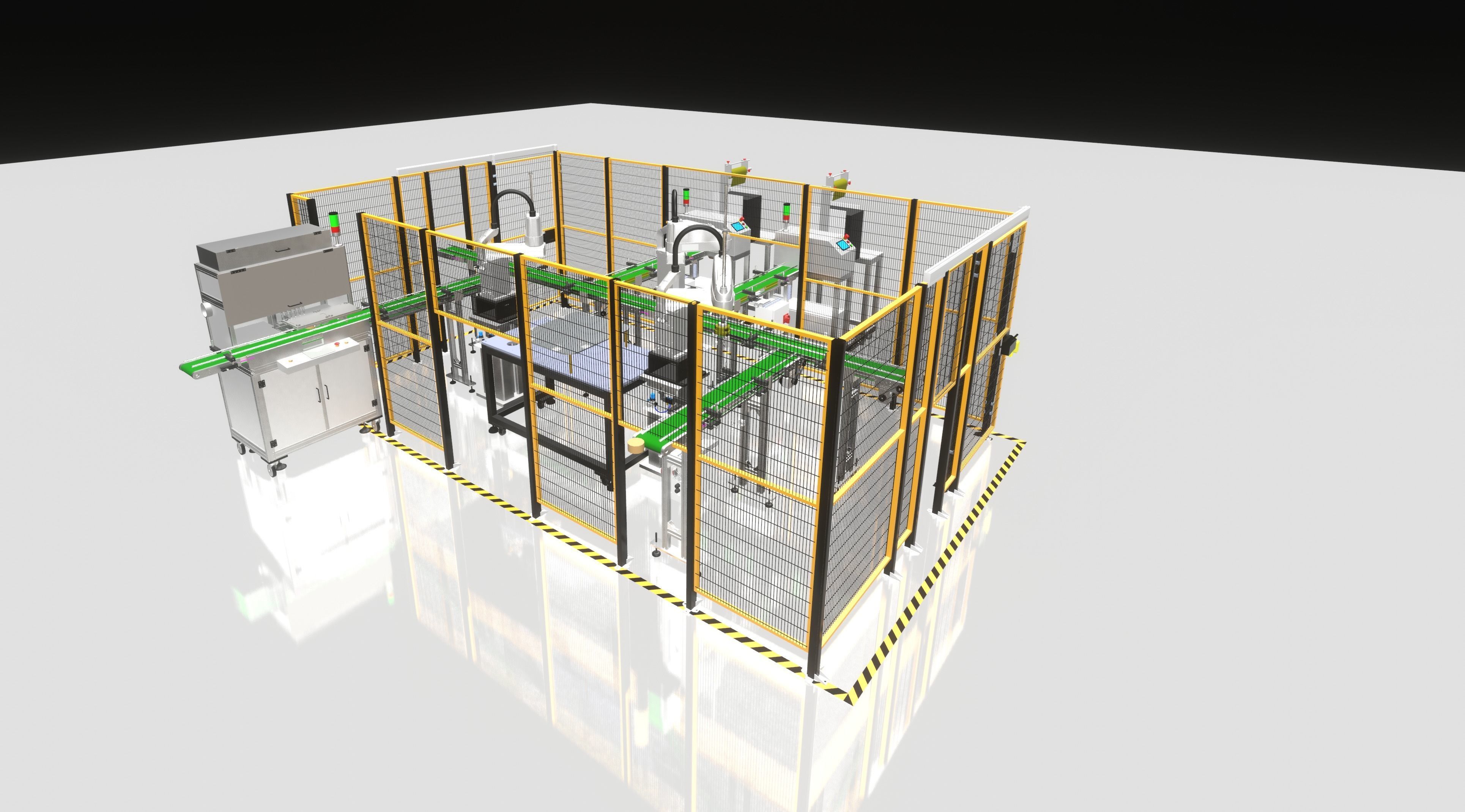 FULL - Line Pick And Place Scara Robot 3D model animated | CGTrader