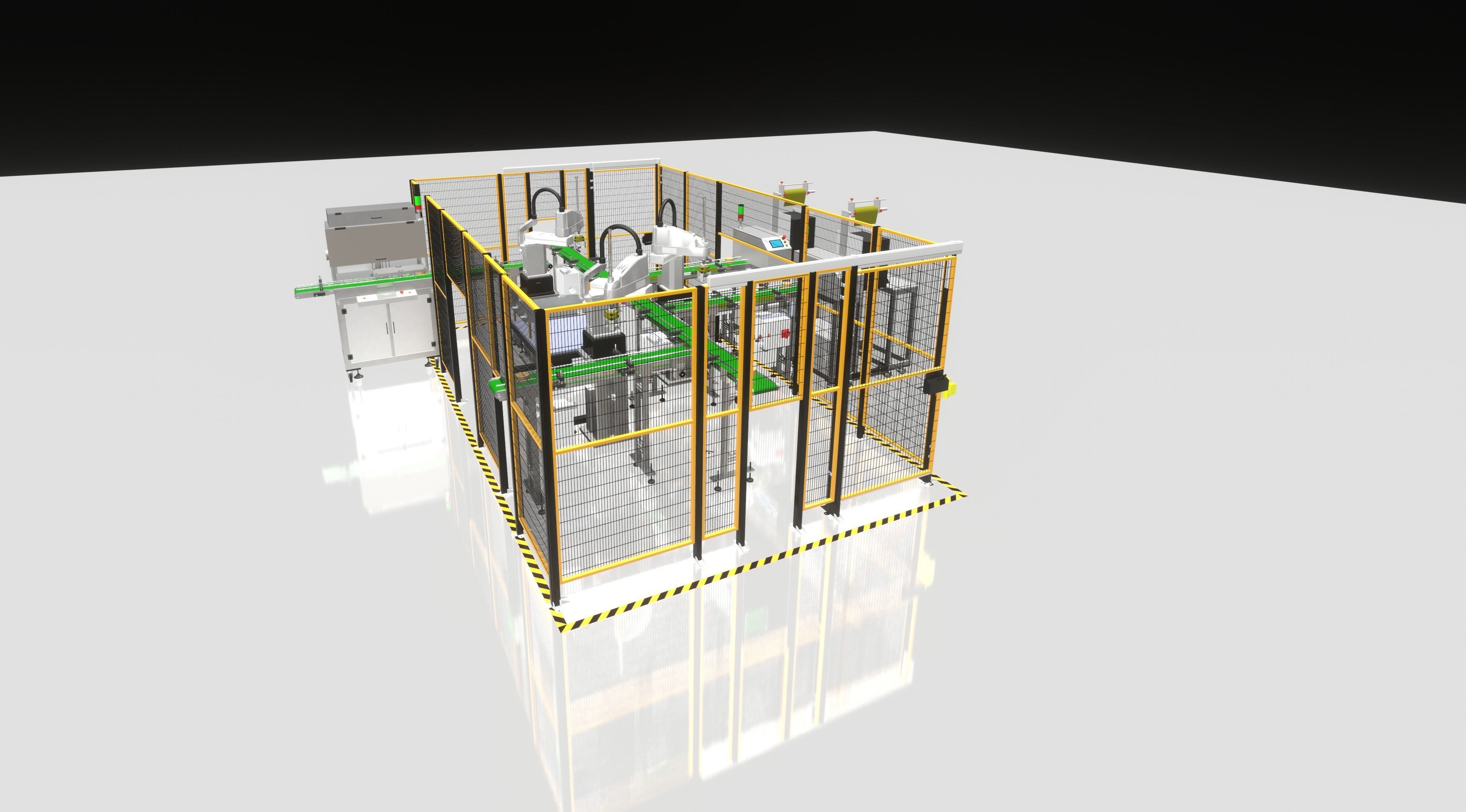 FULL - Line Pick And Place Scara Robot 3D model animated | CGTrader