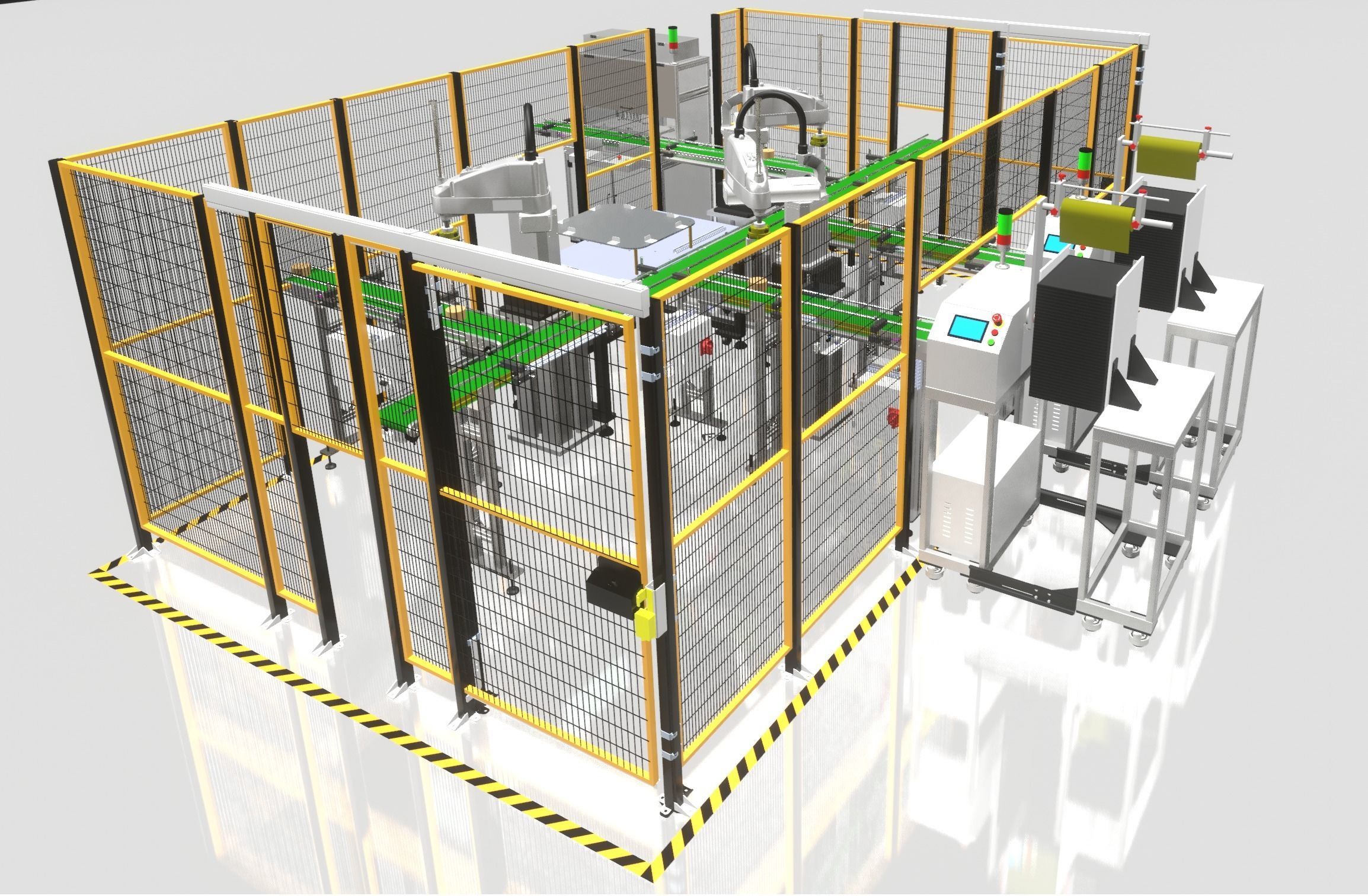 FULL - Line Pick And Place Scara Robot 3D model animated | CGTrader