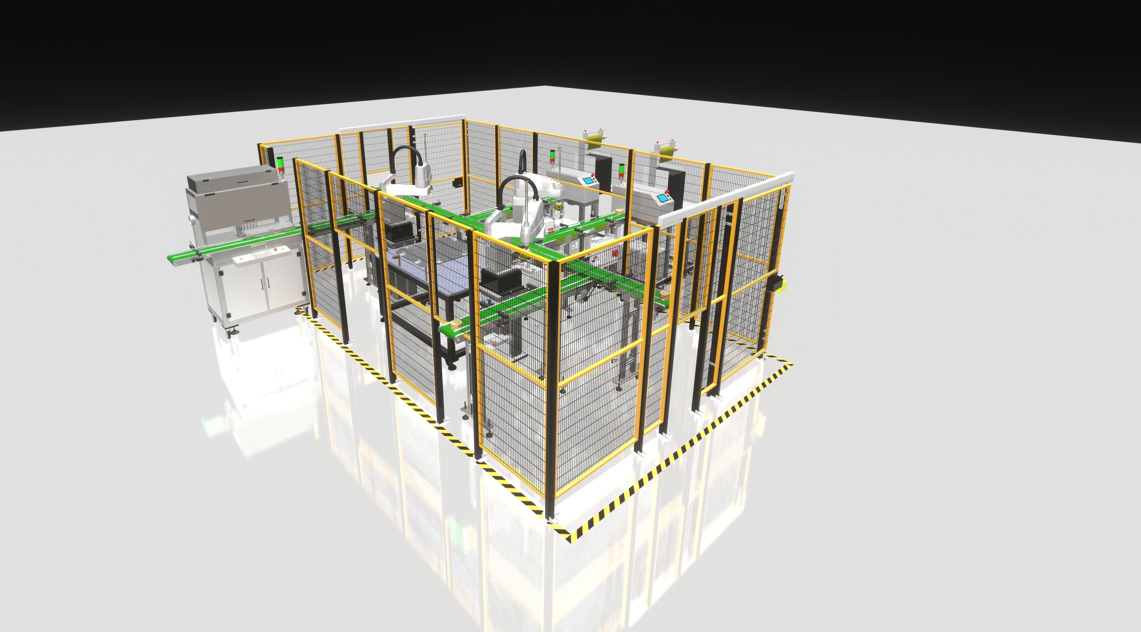 FULL - Line Pick And Place Scara Robot 3D model animated | CGTrader