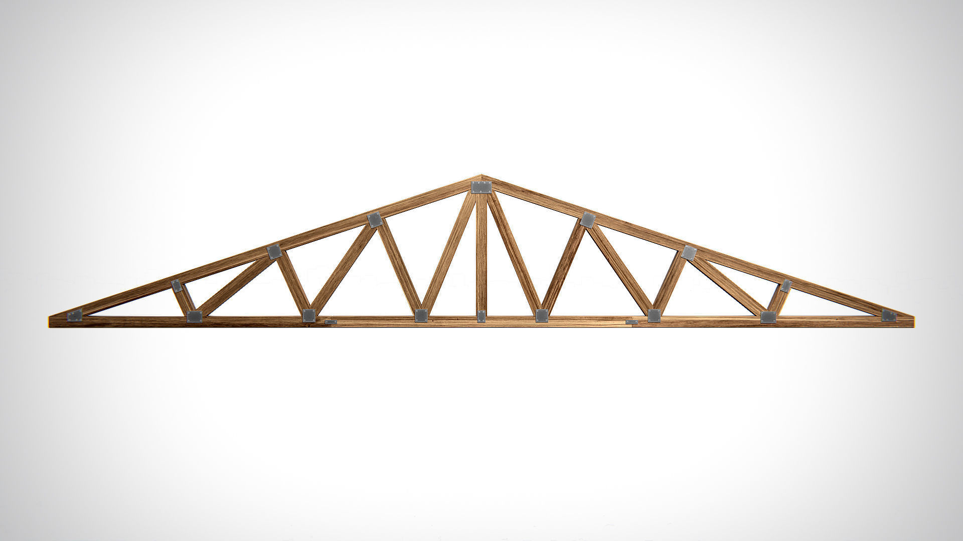 3D model Wooden Truss Triple Fink PBR VR / AR / low-poly | CGTrader