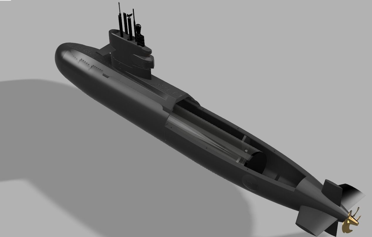 Dutch Swordfish class submarine for rc 1-50 scale 3D model 3D printable ...