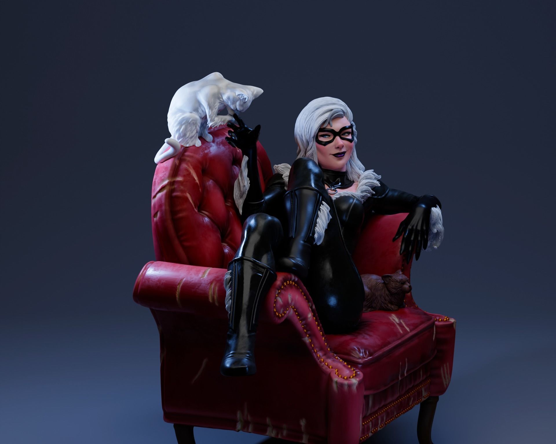 Black Cat Statue 3d Model 3d Printable Cgtrader