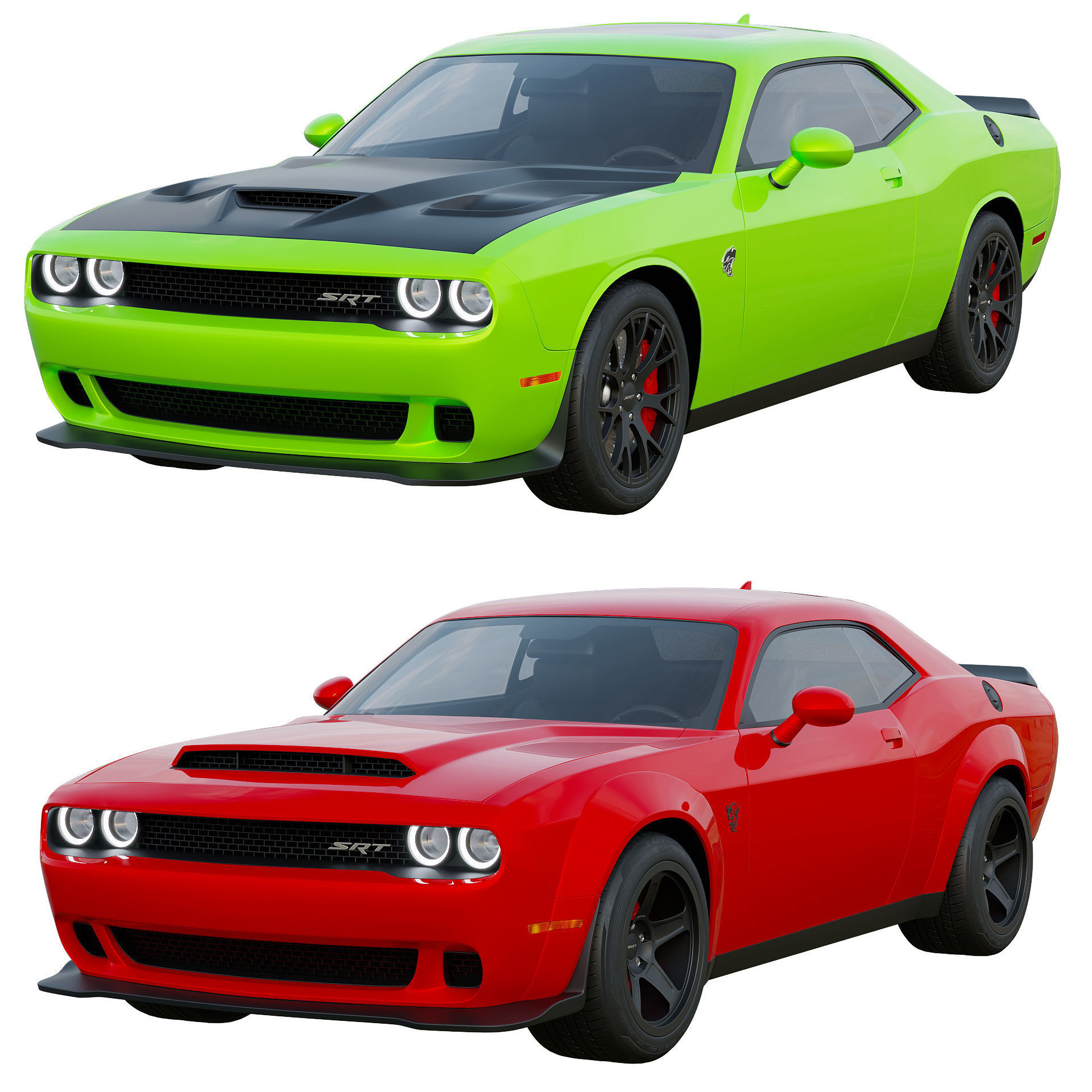 Dodge Challenger SRT Hellcat and Demon 3D model | CGTrader