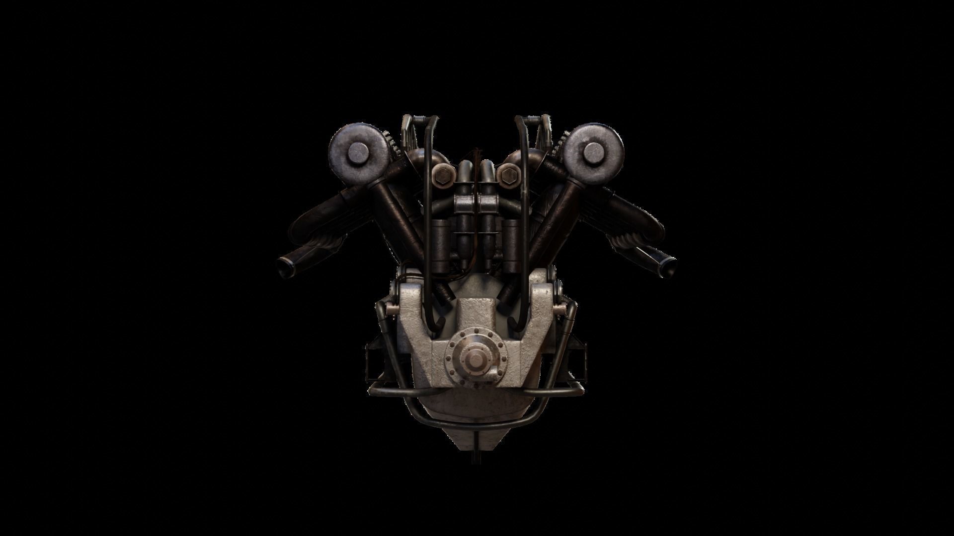 Aircraft Engine V-Type 3D model | CGTrader