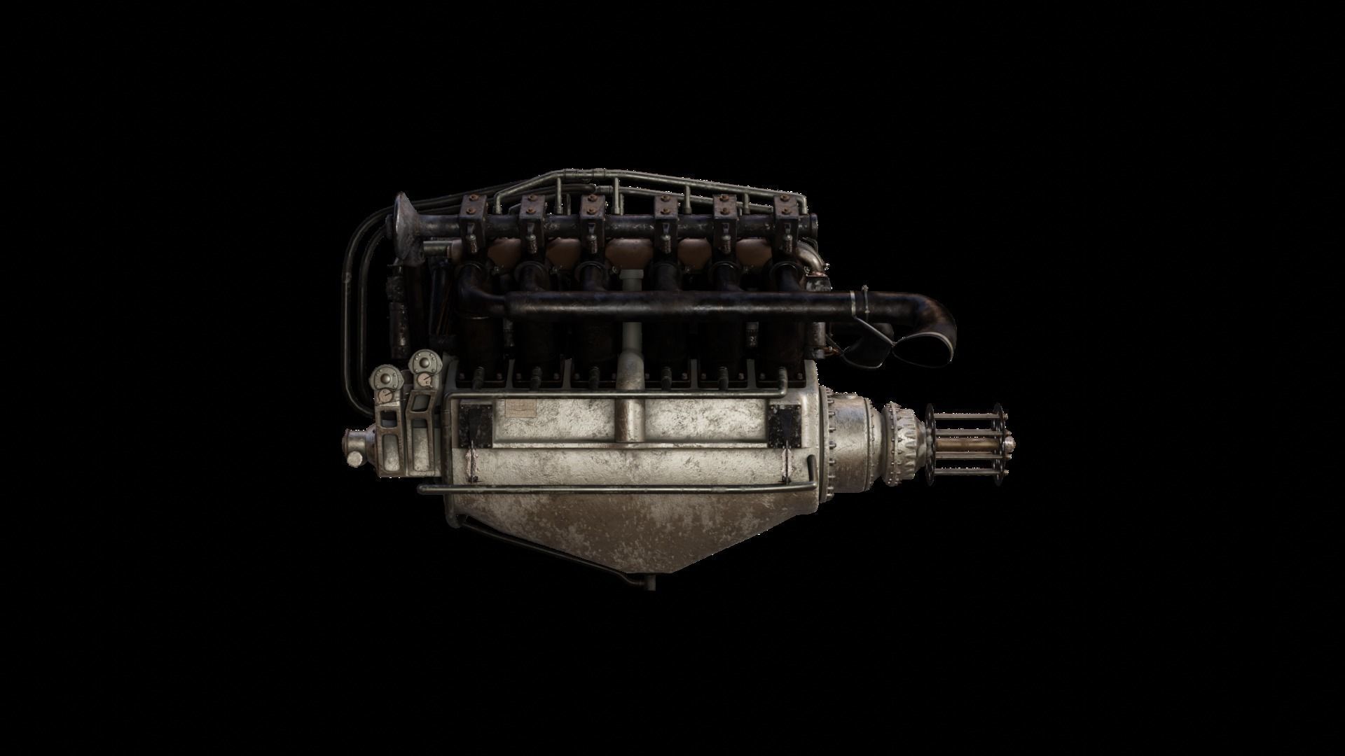 Aircraft Engine V-Type 3D model | CGTrader