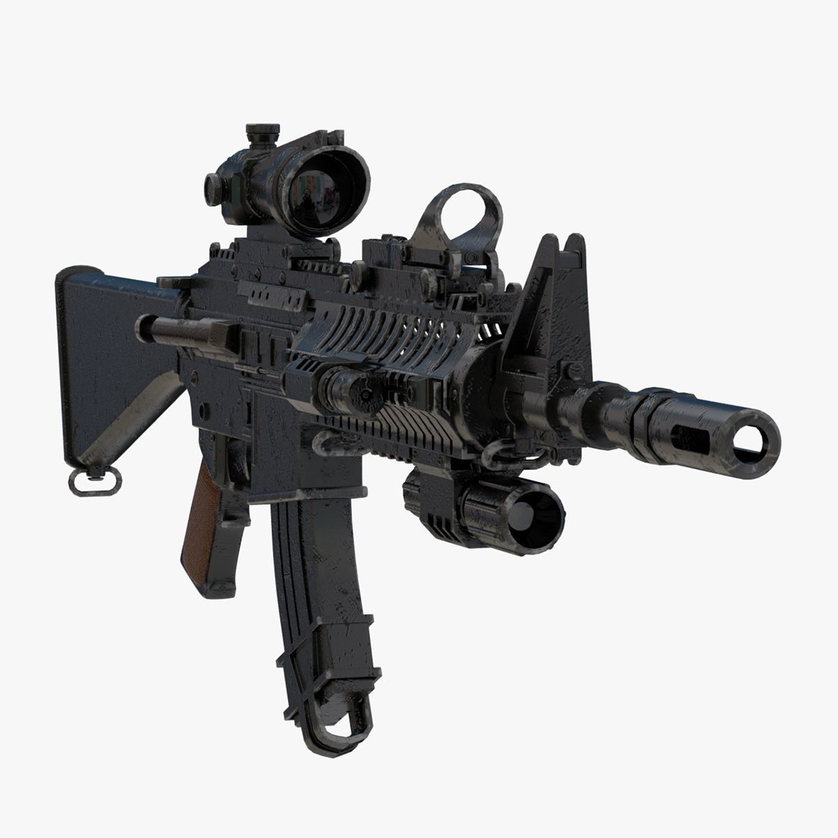 3D model 4K Realistic Machine Gun VR / AR / low-poly | CGTrader
