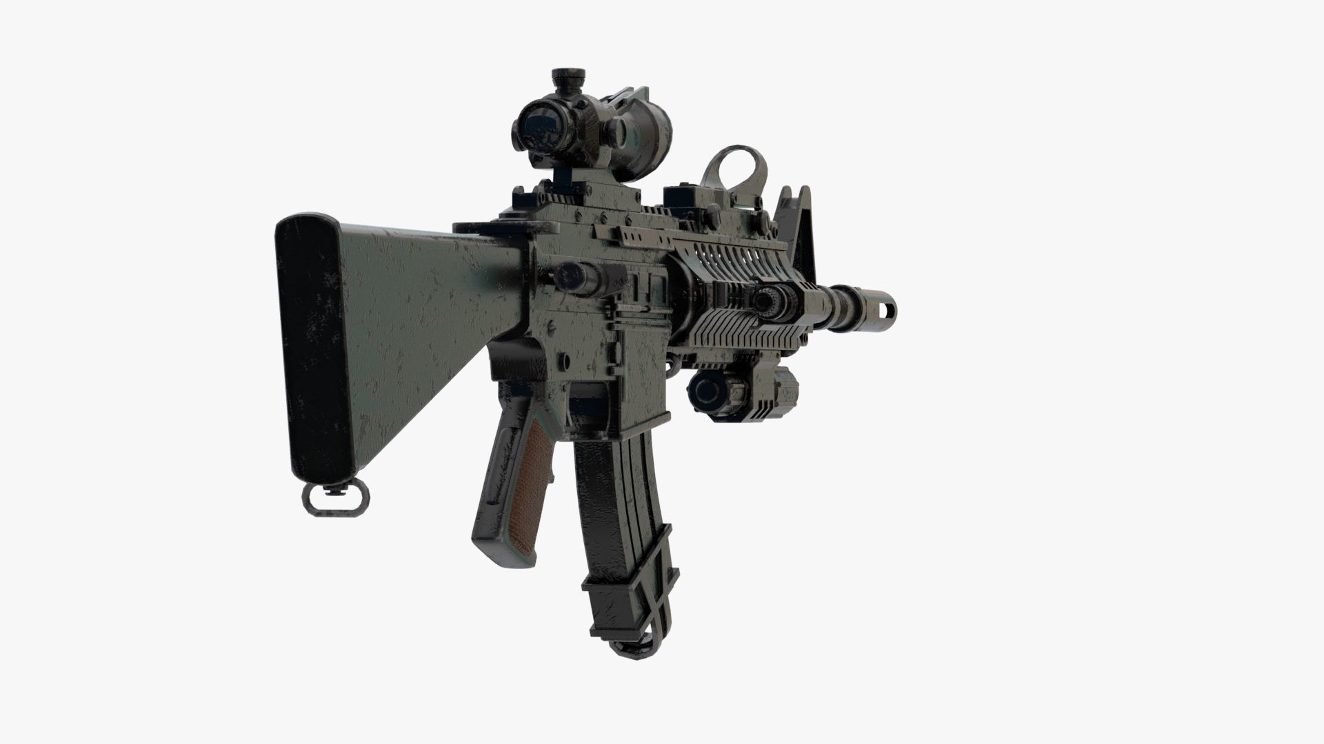 3D model 4K Realistic Machine Gun VR / AR / low-poly | CGTrader