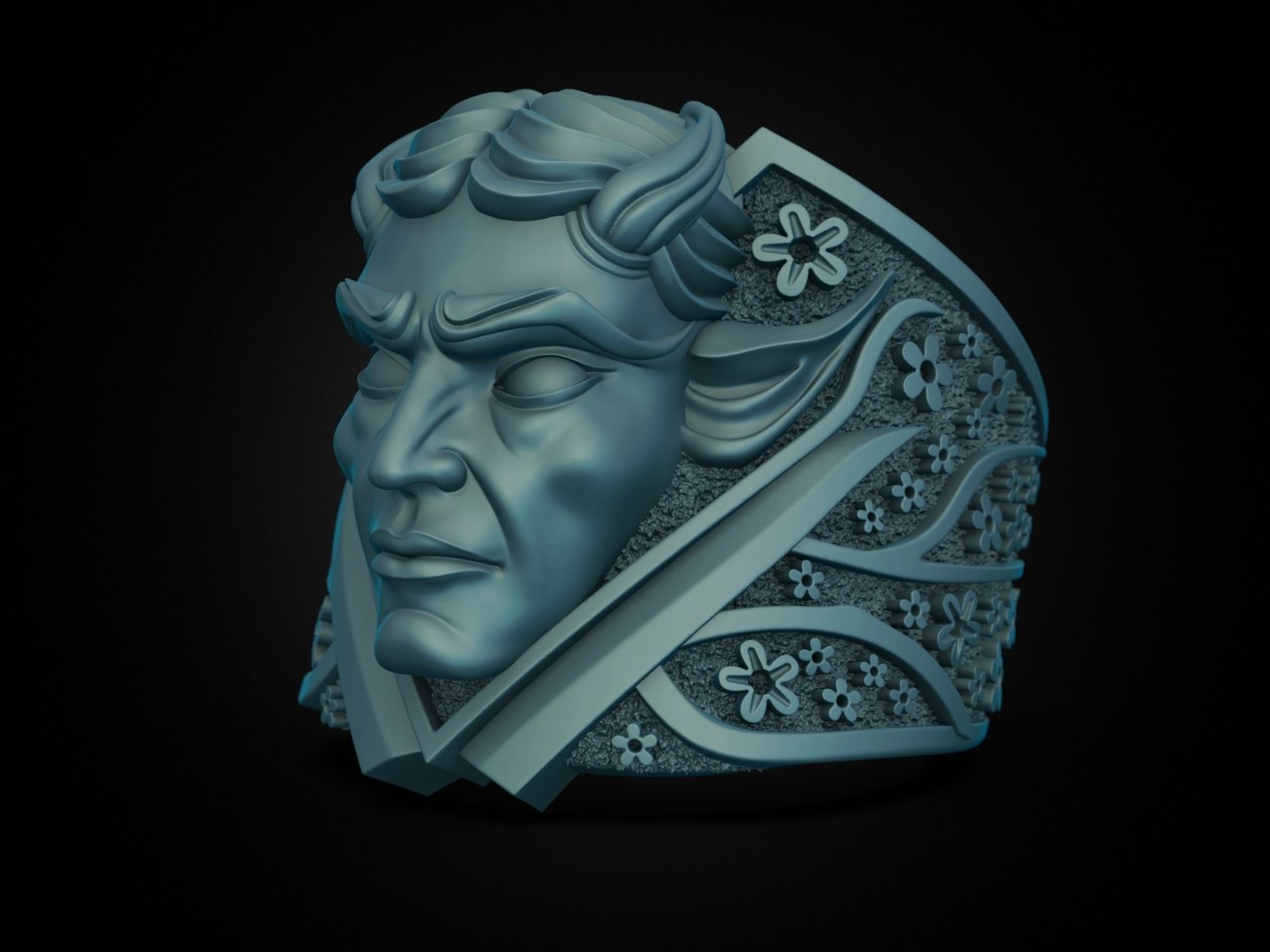 Oni Japanese Demon ring 3D model 3D printable | CGTrader