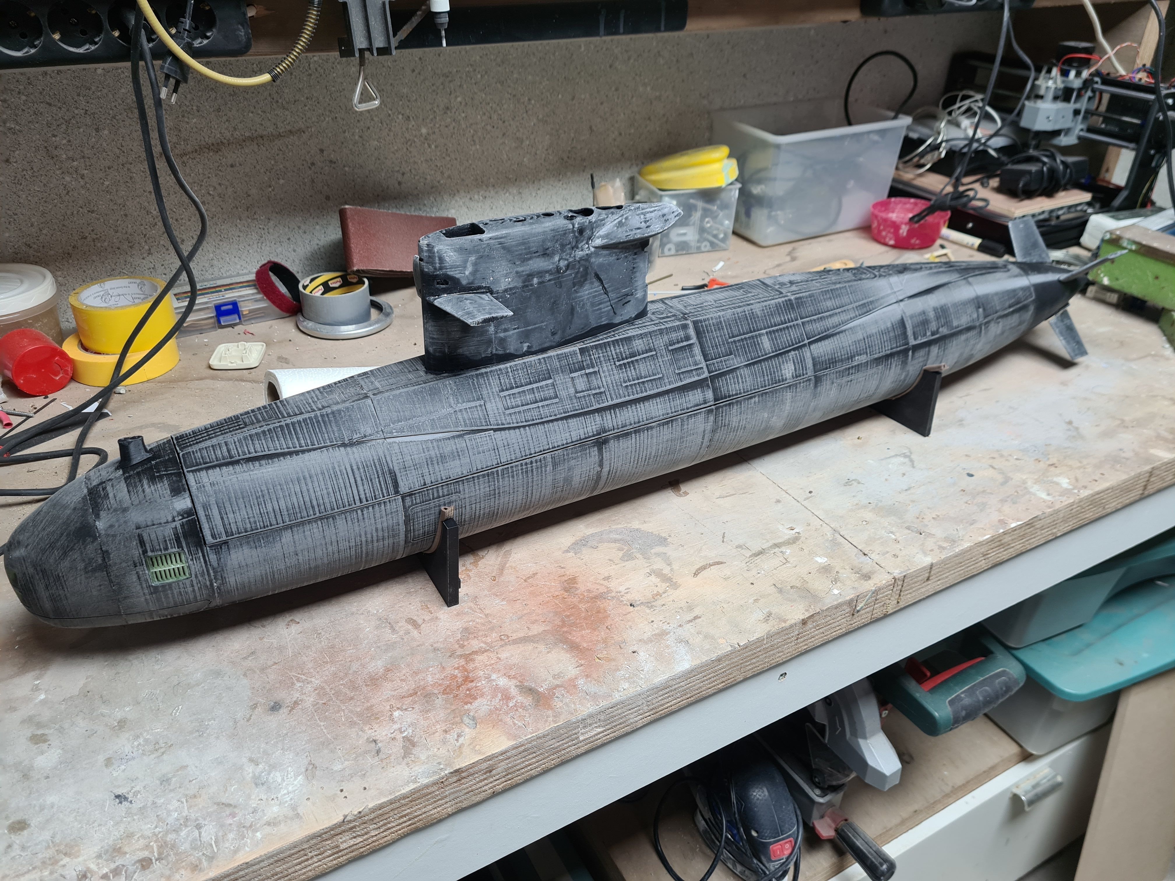 Dutch Walrus class model submarine designed for rc 1-50 scale 3D model ...