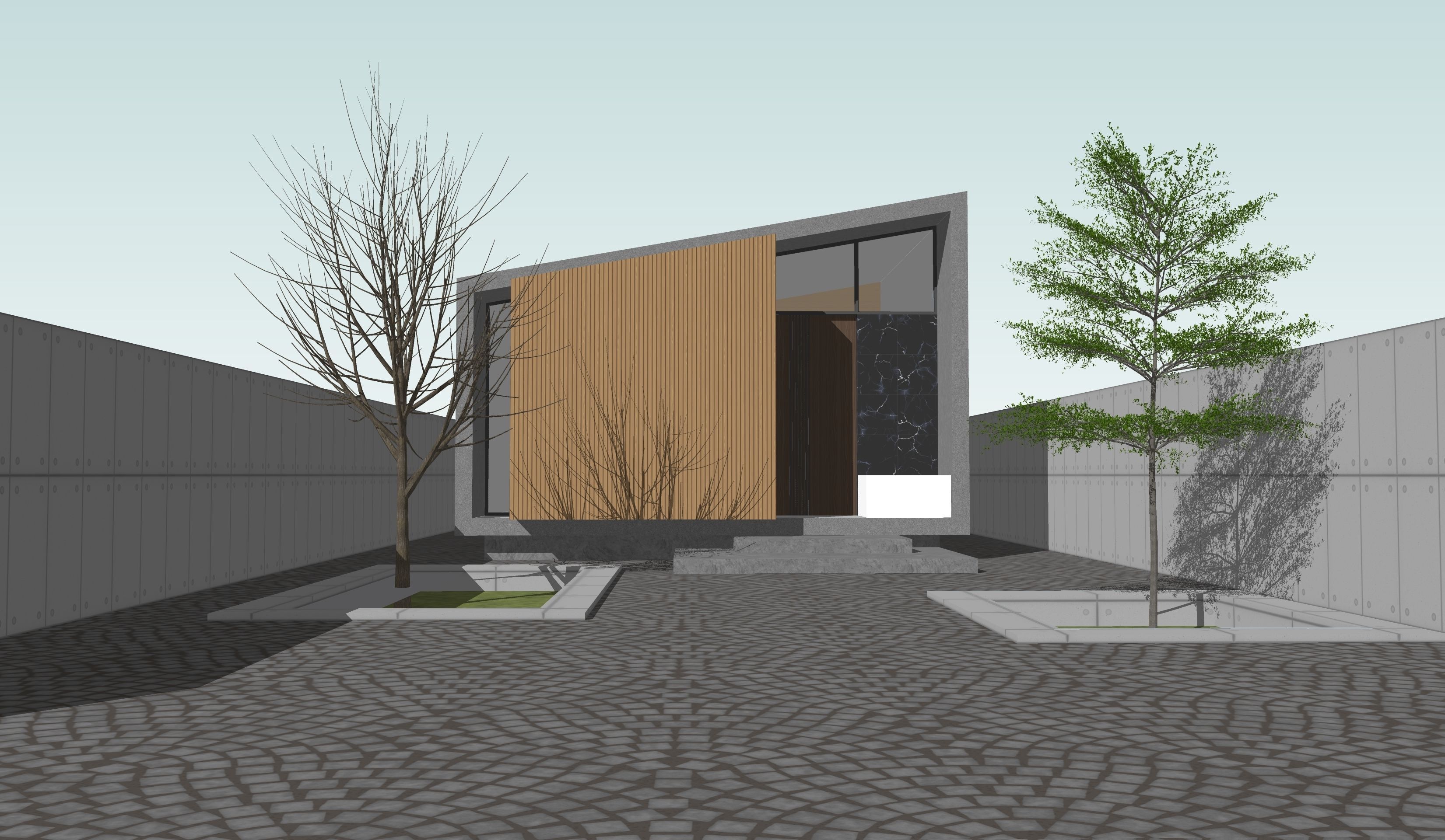 Modern simple house design 1 3D model | CGTrader